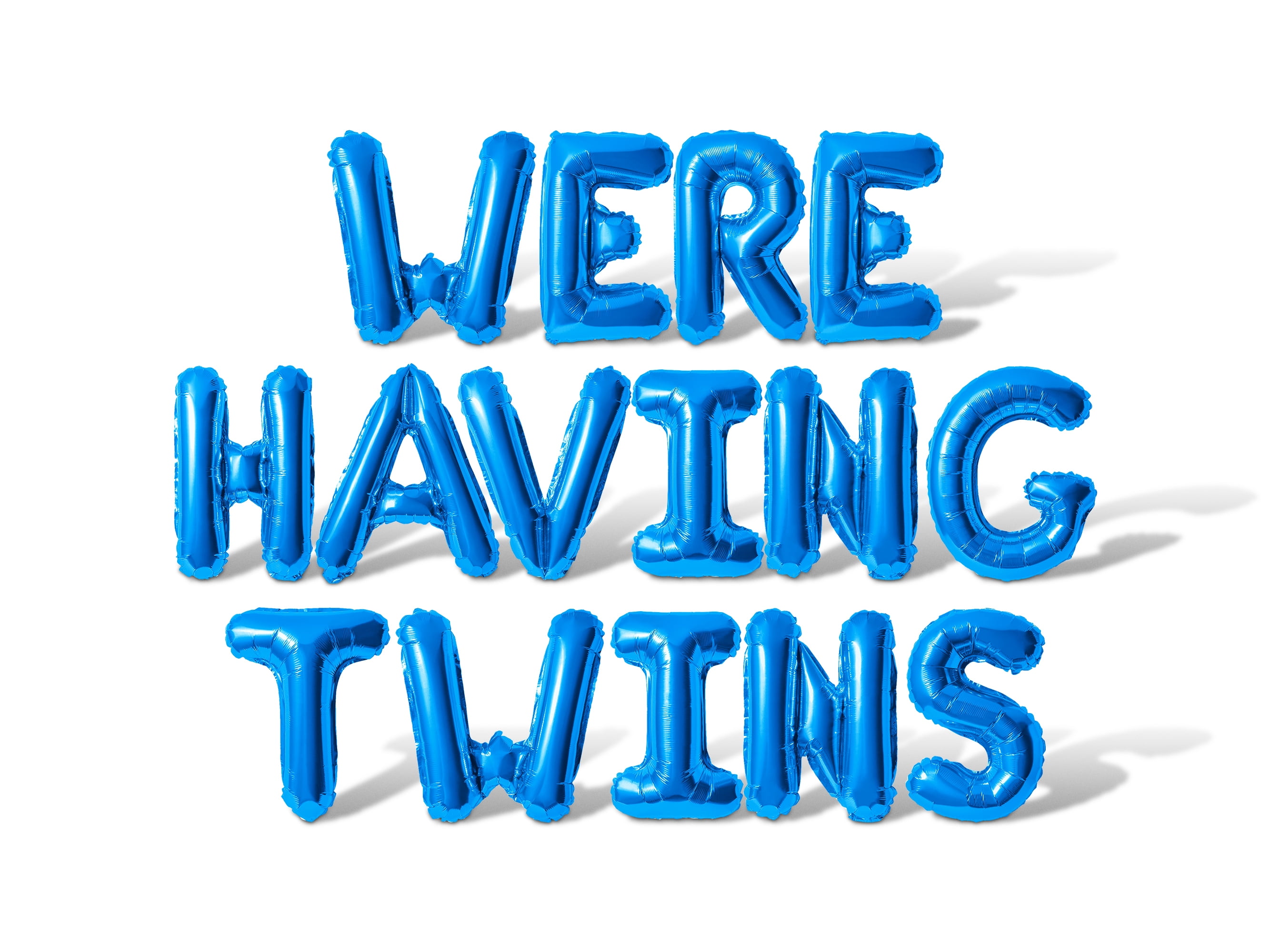Letter Balloons - WERE HAVING TWINS 16" Inch Alphabet Letters Foil ...