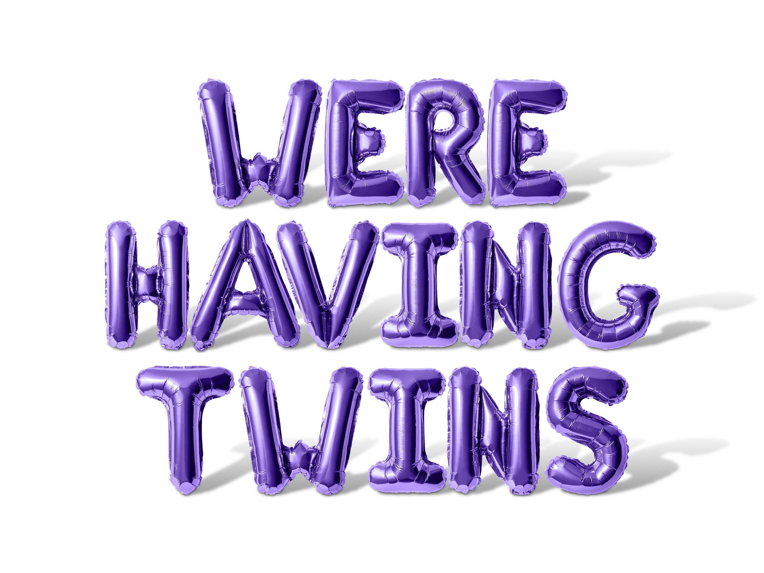 Letter Balloons - WERE HAVING TWINS 16" Inch Alphabet Letters Foil ...