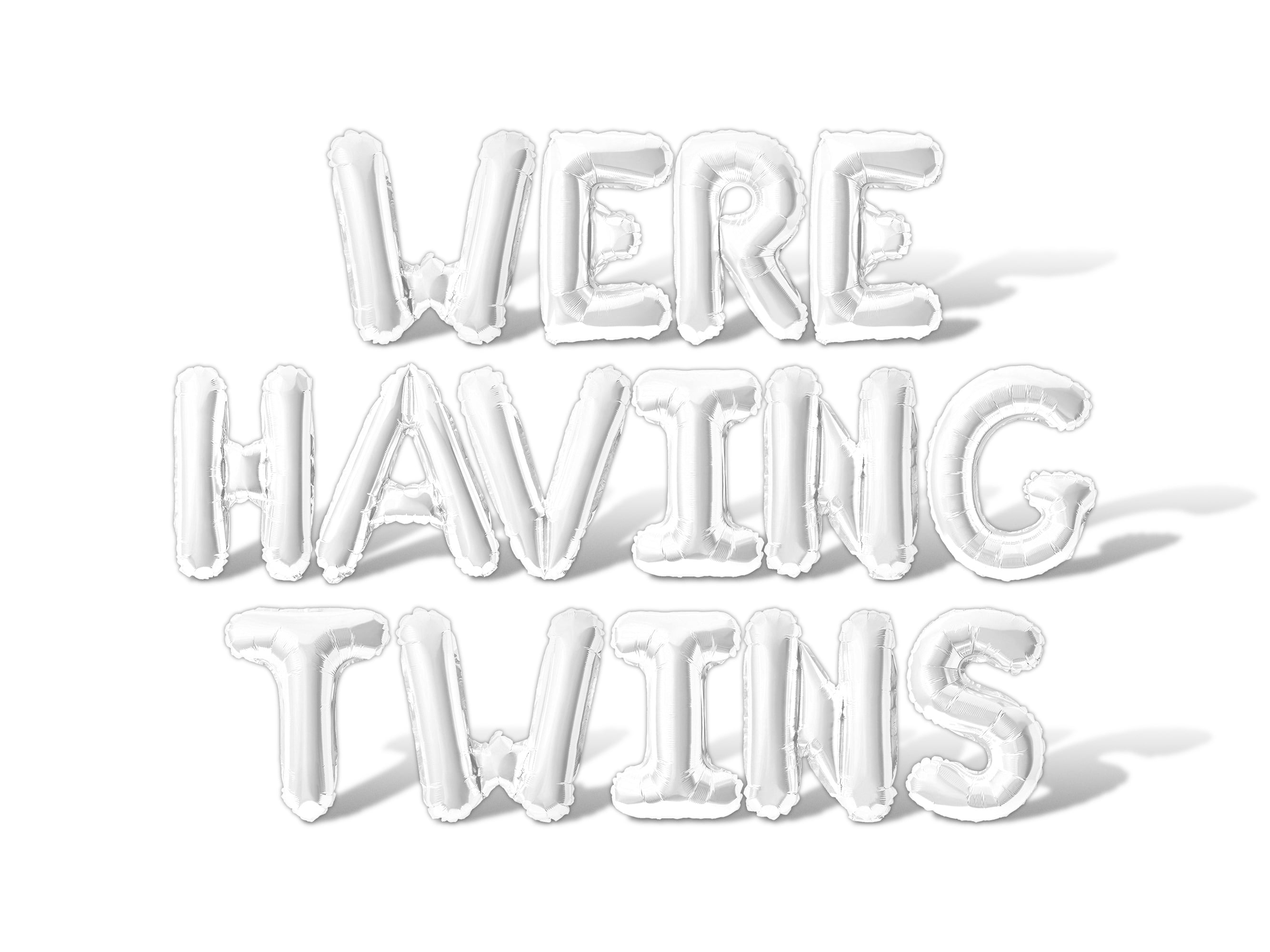Letter Balloons - WERE HAVING TWINS 16" Inch Alphabet Letters Foil ...