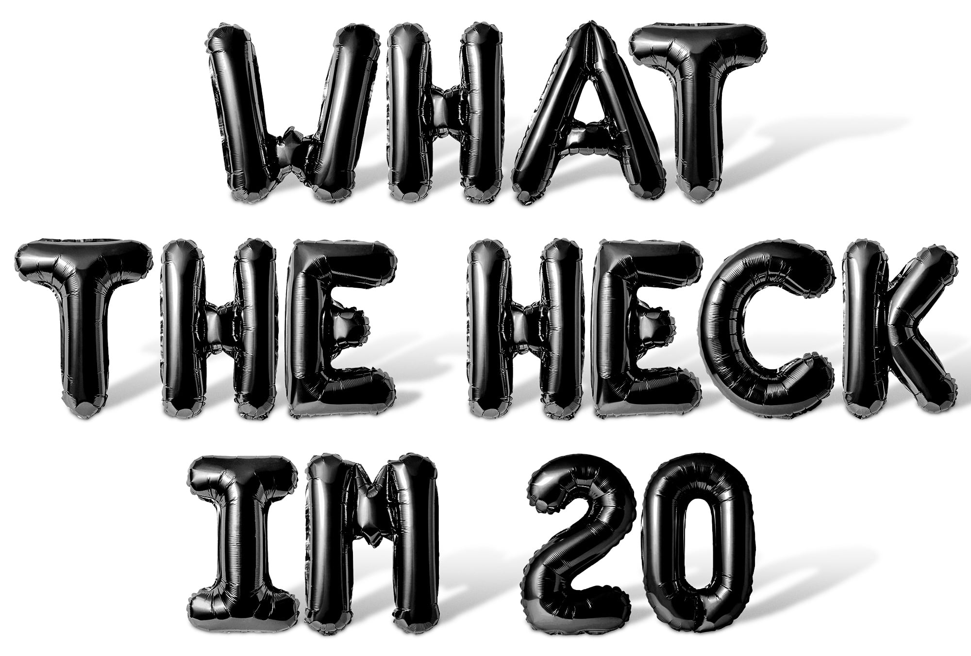 Letter Balloons - WHAT THE HECK IM 20 16" Inch Alphabet Letters Foil ...