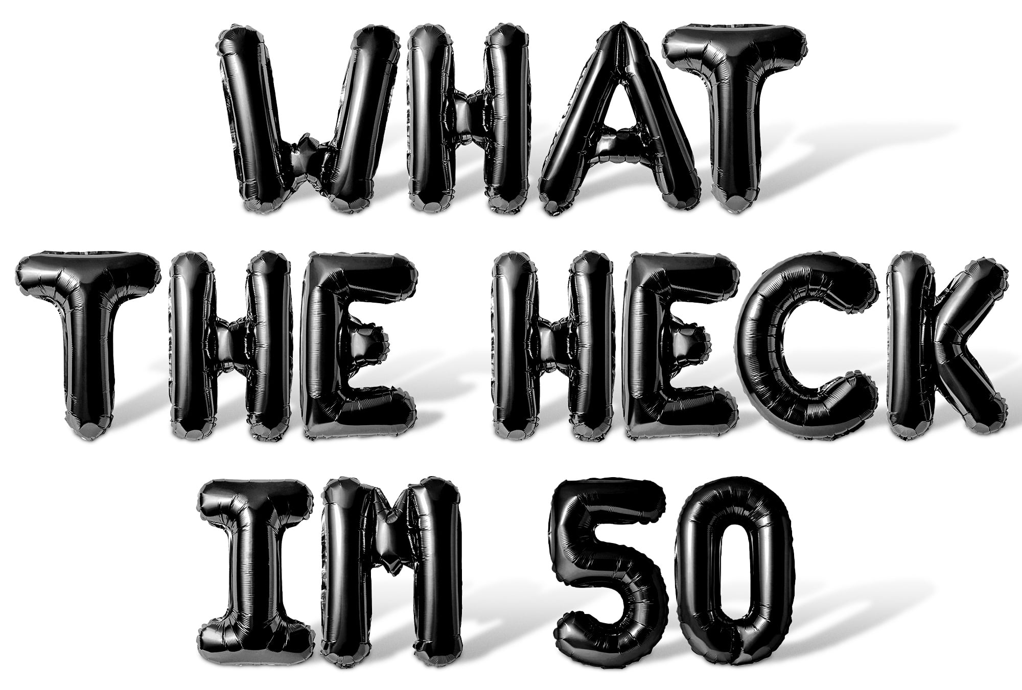 Letter Balloons - WHAT THE HECK IM 50 16" Inch Alphabet Letters Foil ...