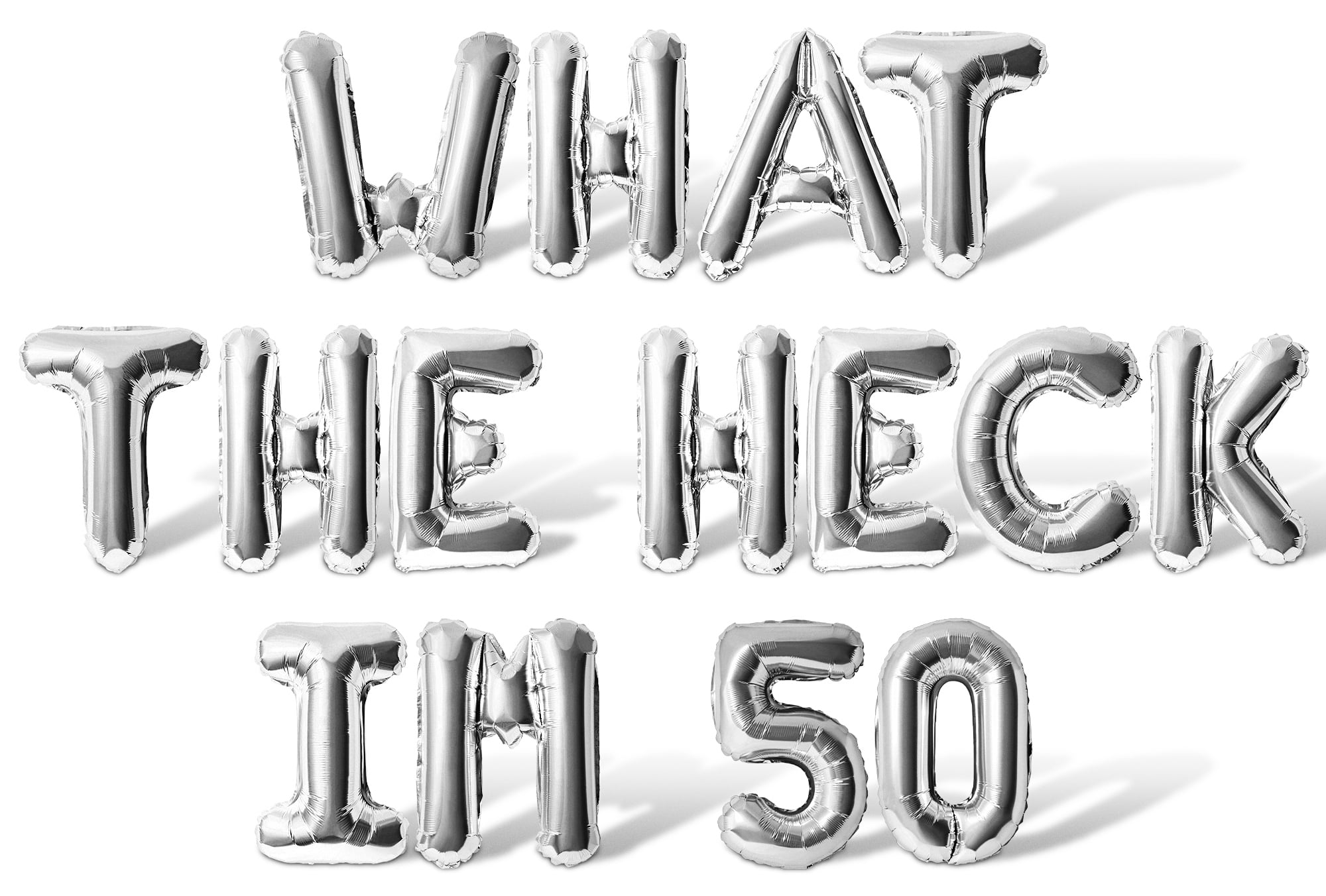 Letter Balloons - WHAT THE HECK IM 50 16" Inch Alphabet Letters Foil ...