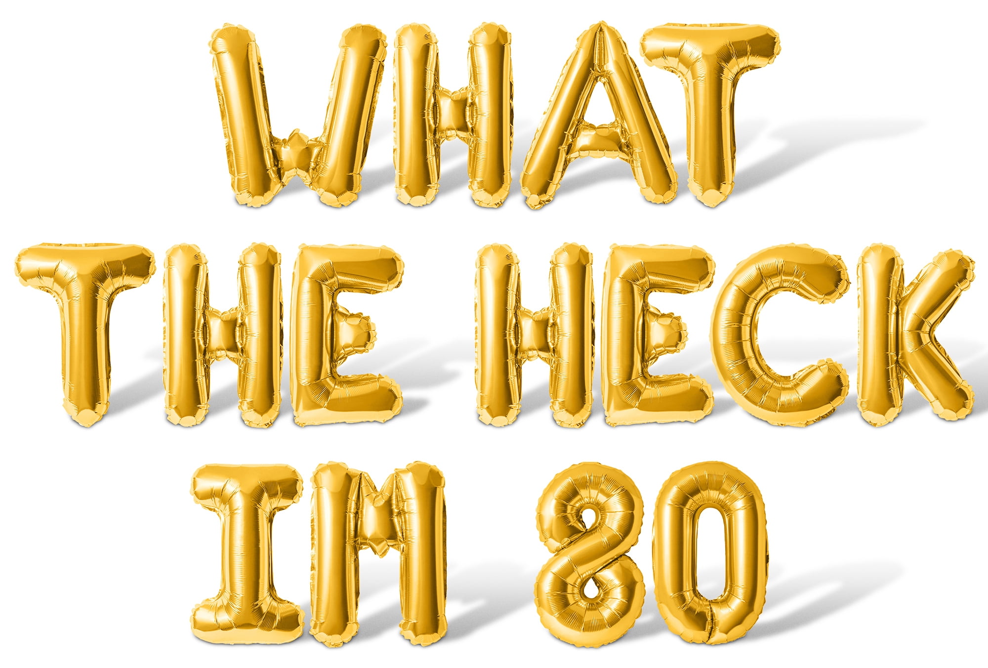 Letter Balloons - WHAT THE HECK IM 80 16" Inch Alphabet Letters Foil ...