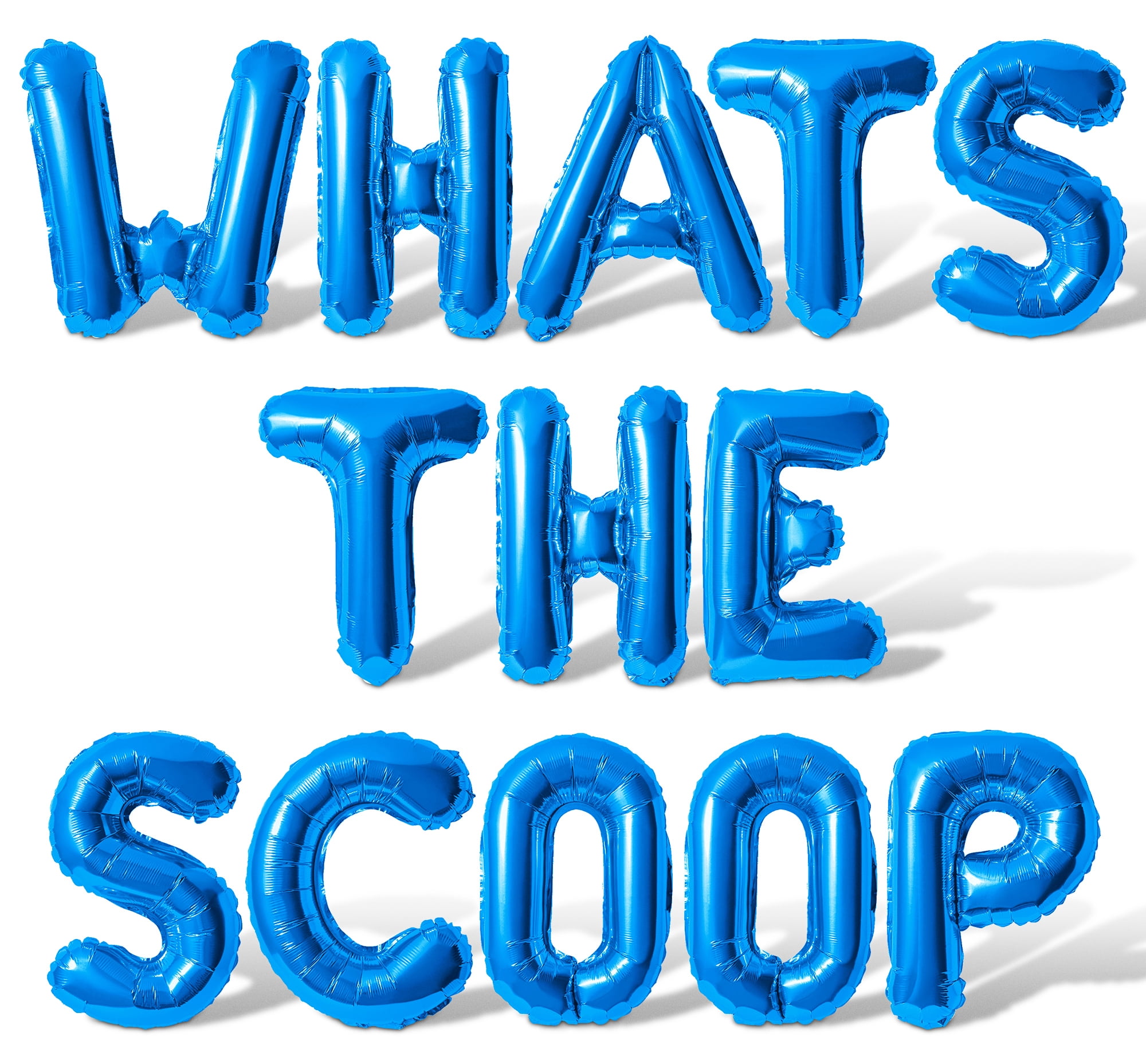 Letter Balloons - WHATS THE SCOOP 16" Inch Alphabet Letters Foil Mylar ...