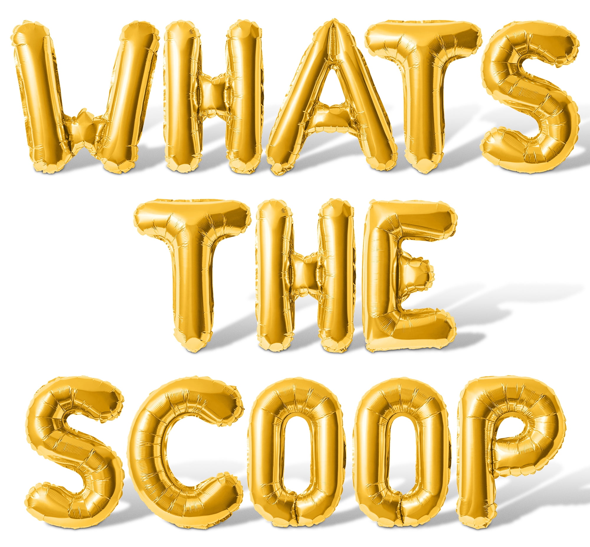 Letter Balloons - WHATS THE SCOOP 16" Inch Alphabet Letters Foil Mylar ...