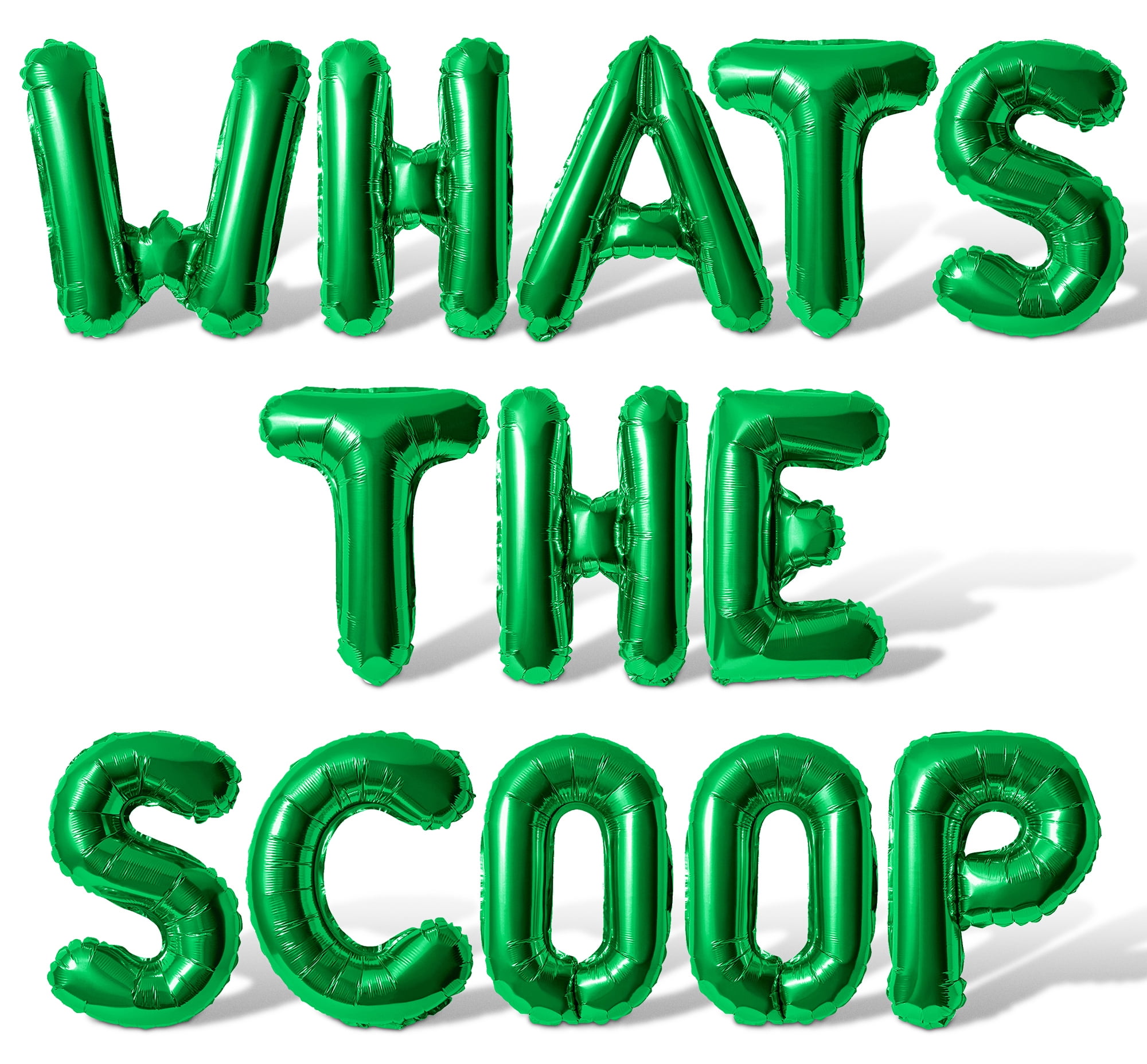 Letter Balloons - WHATS THE SCOOP 16" Inch Alphabet Letters Foil Mylar ...