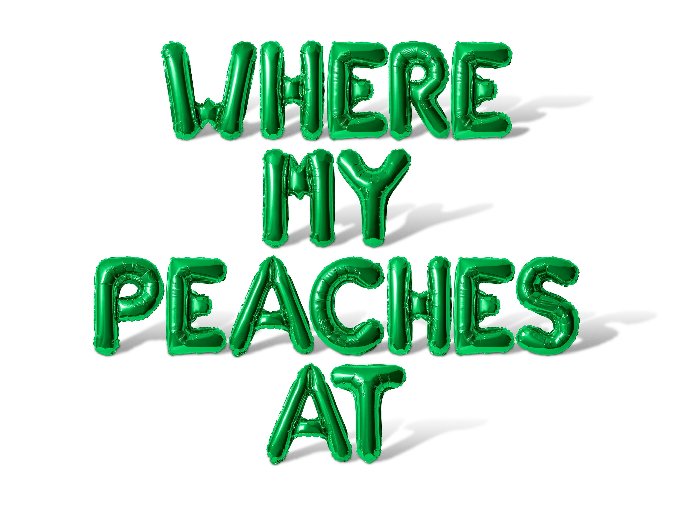 Letter Balloons - WHERE MY PEACHES AT 16" Inch Alphabet Letters Foil ...