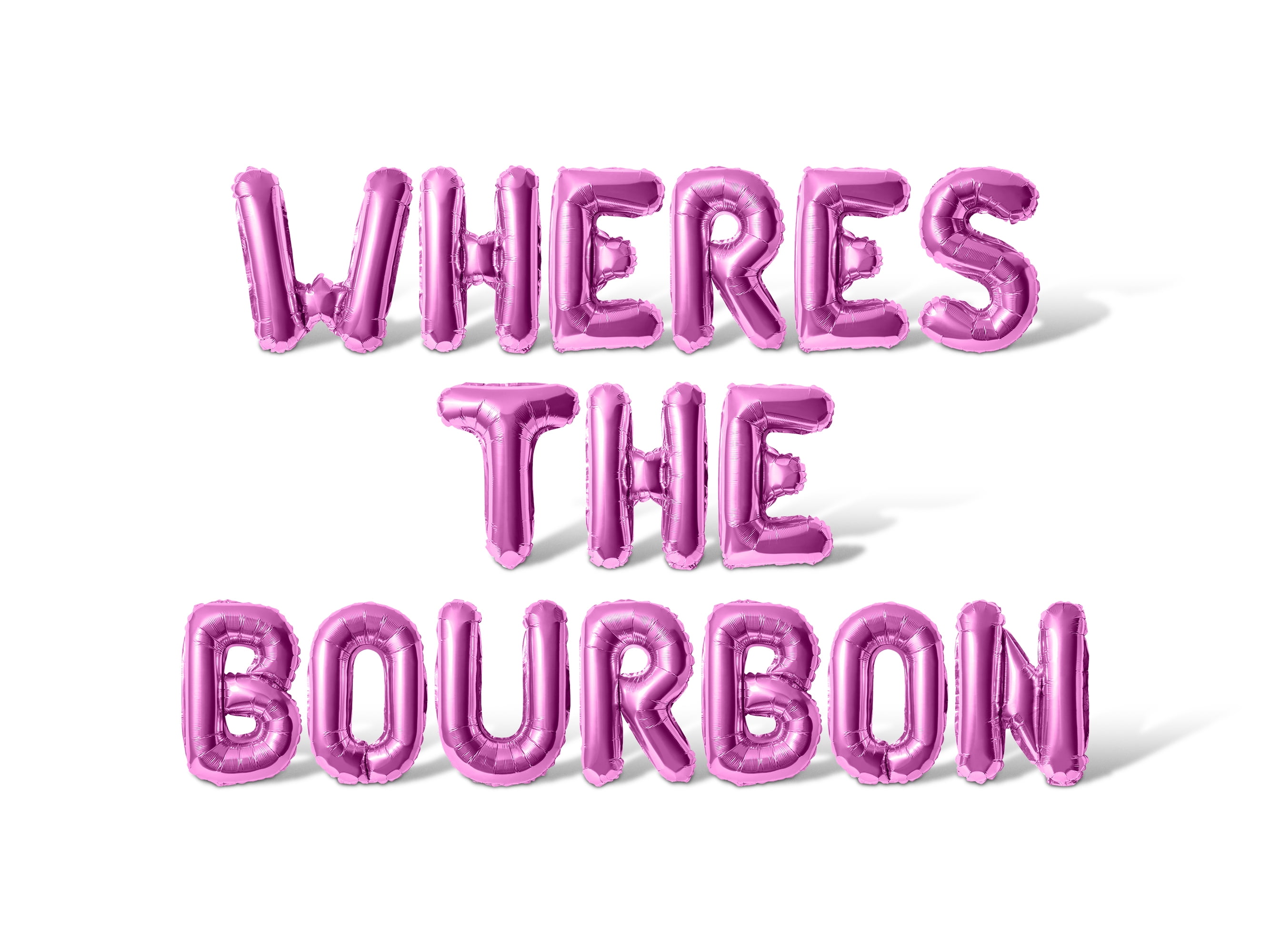 Letter Balloons - WHERES THE BOURBON 16" Inch Alphabet Letters Foil ...