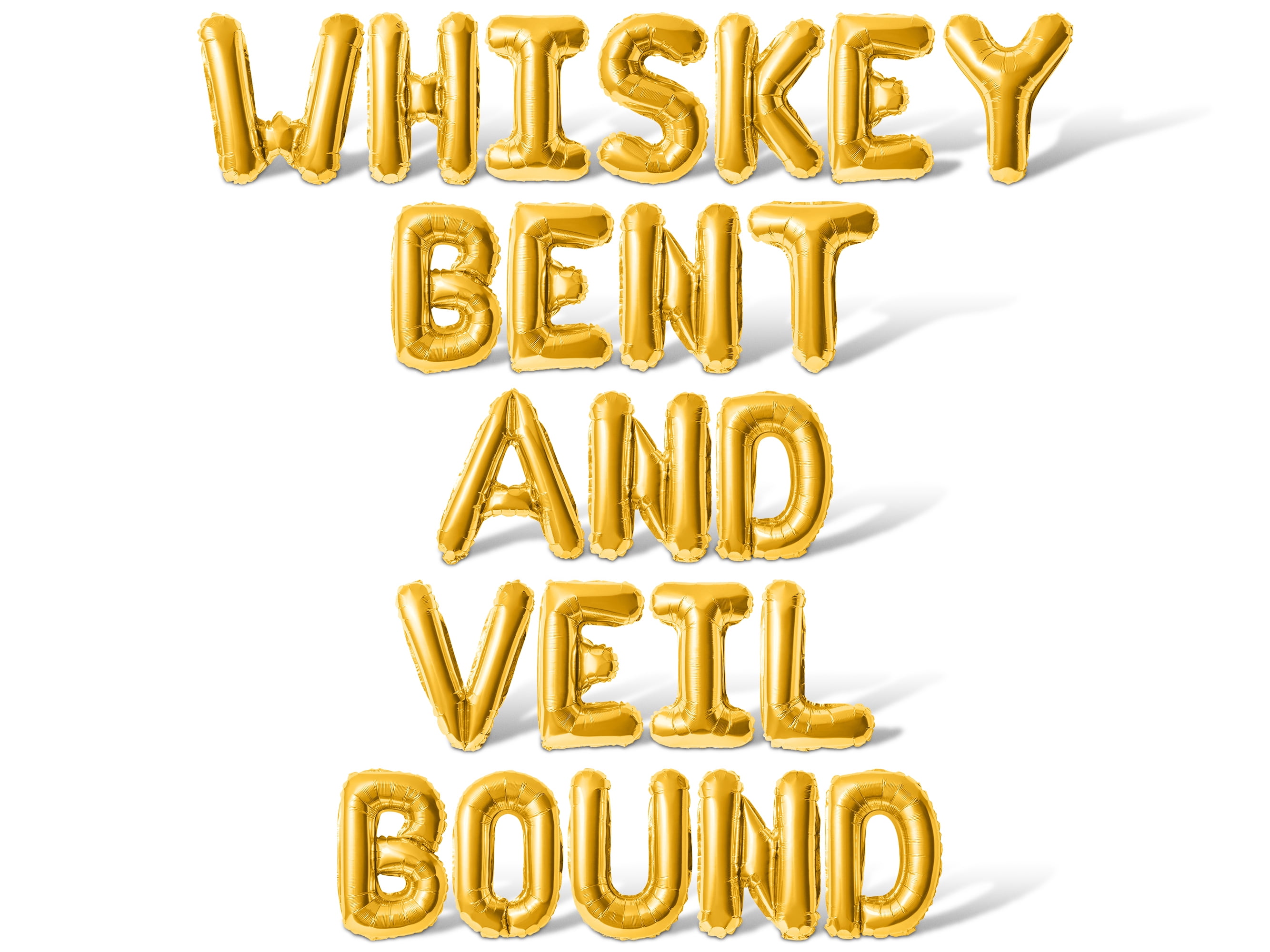 Letter Balloons - WHISKEY BENT AND VEIL BOUND 16" Inch Alphabet Letters ...