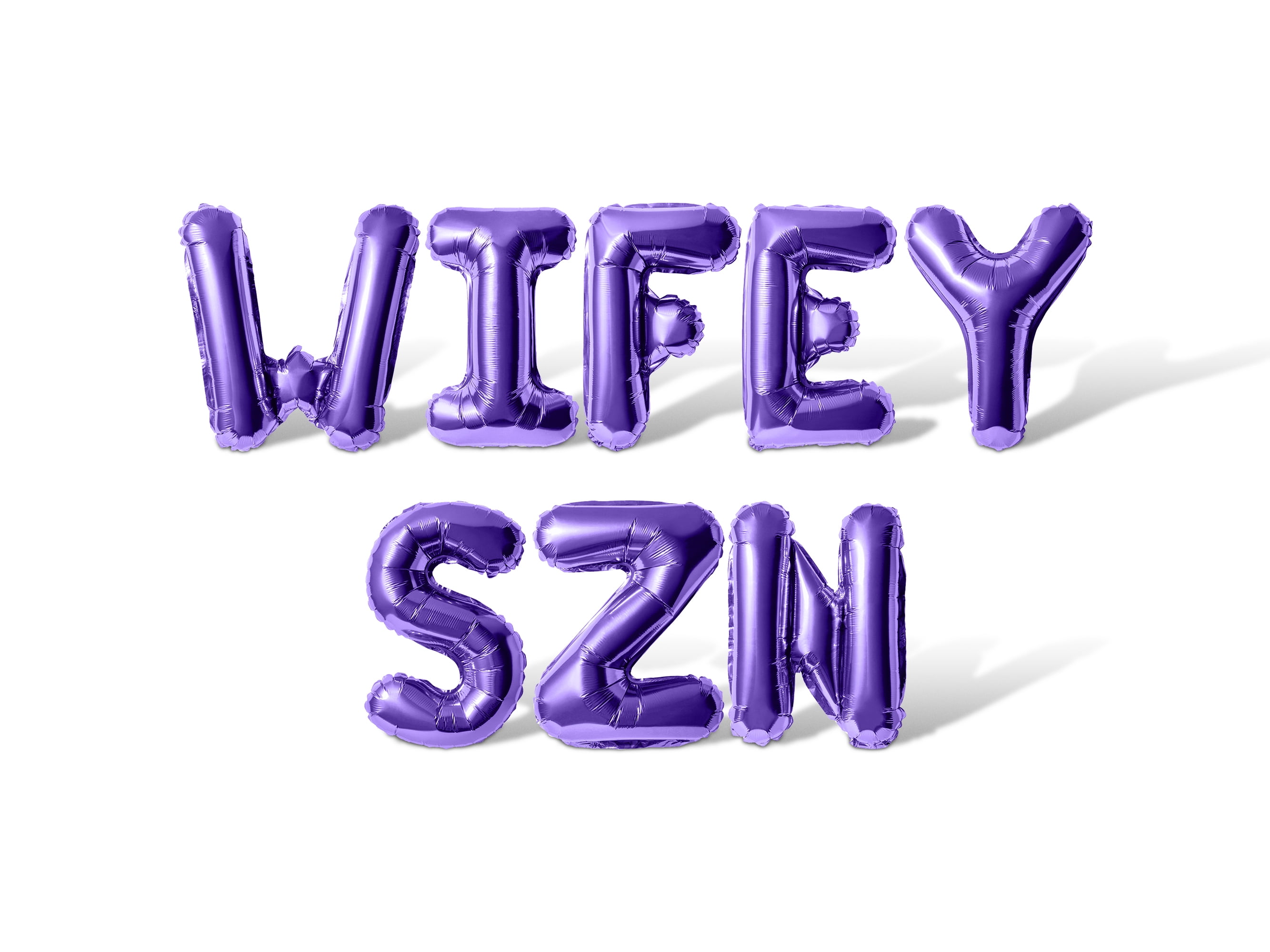 Letter Balloons - WIFEY SZN 16" Inch Alphabet Letters Foil Mylar ...