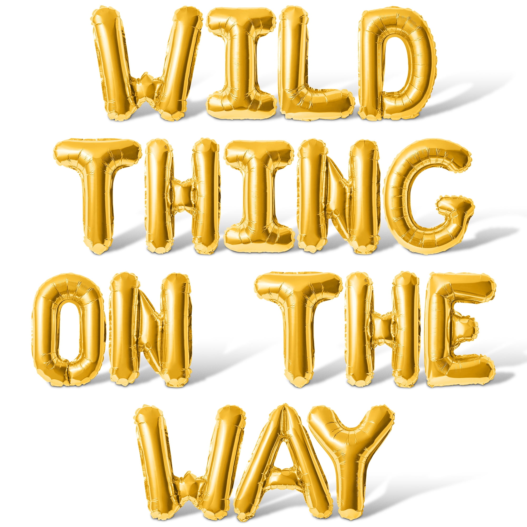 Letter Balloons - WILD THING ON THE WAY 16" Inch Alphabet Letters Foil ...