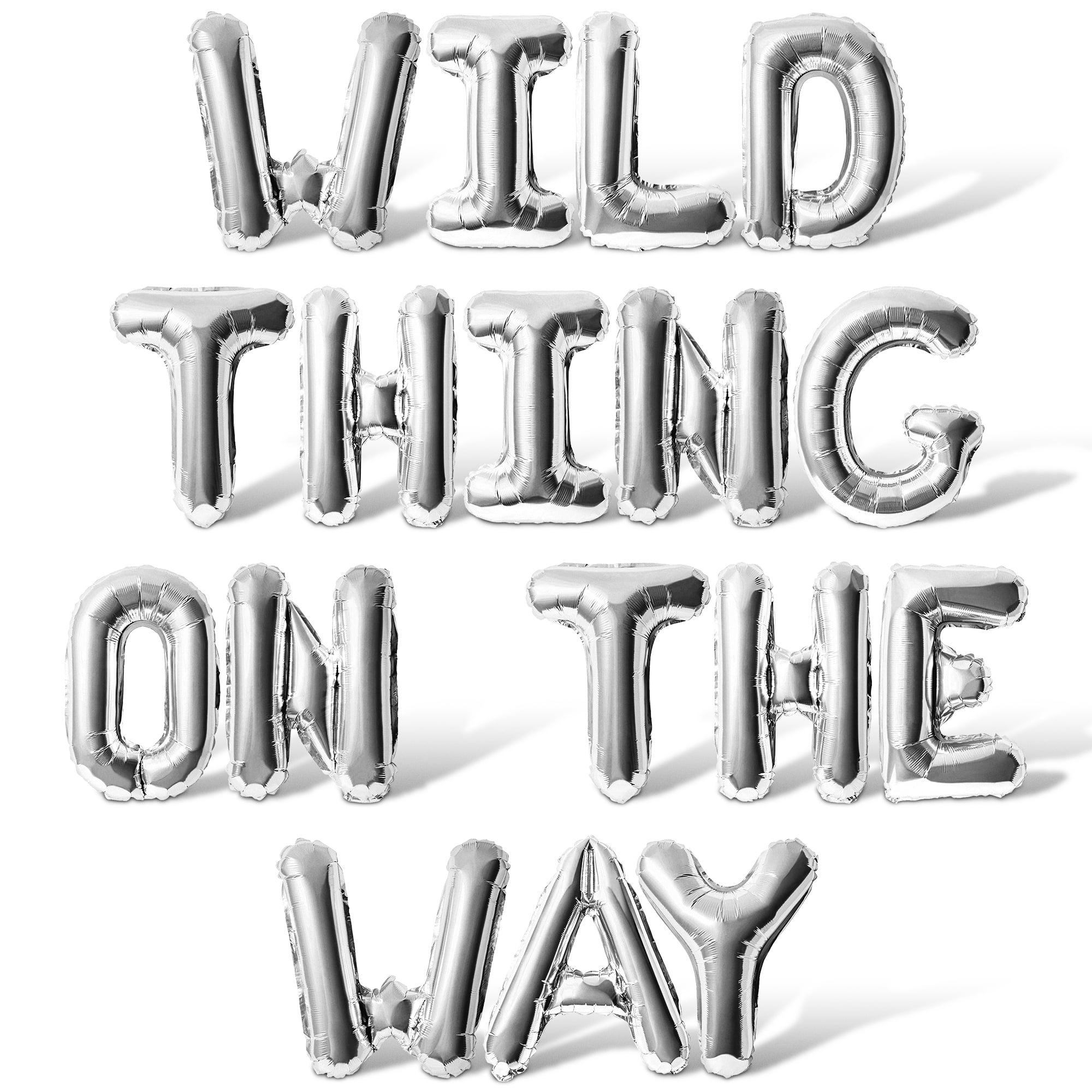 Letter Balloons - WILD THING ON THE WAY 16" Inch Alphabet Letters Foil ...