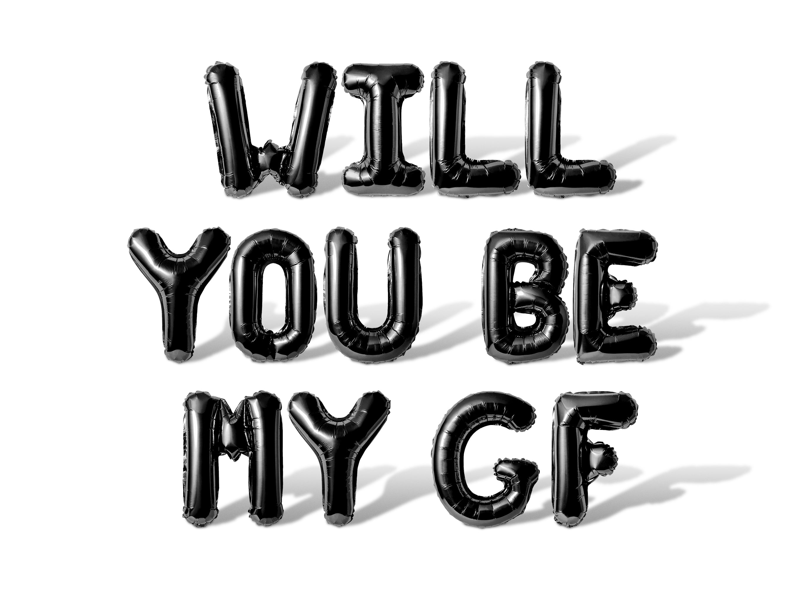 Letter Balloons - WILL YOU BE MY GF 16" Inch Alphabet Letters Foil ...