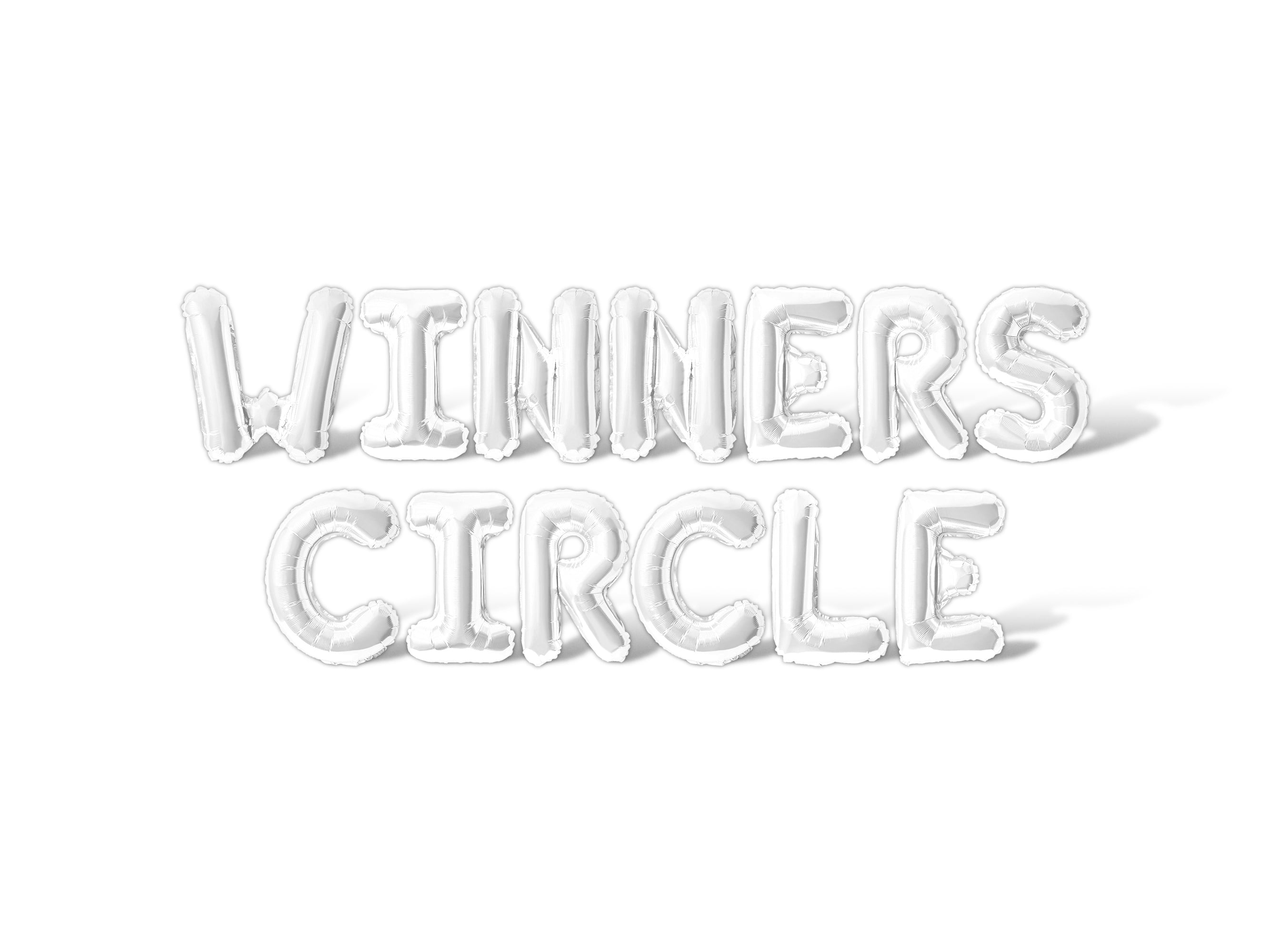 Letter Balloons - WINNERS CIRCLE 16" Inch Alphabet Letters Foil Mylar ...
