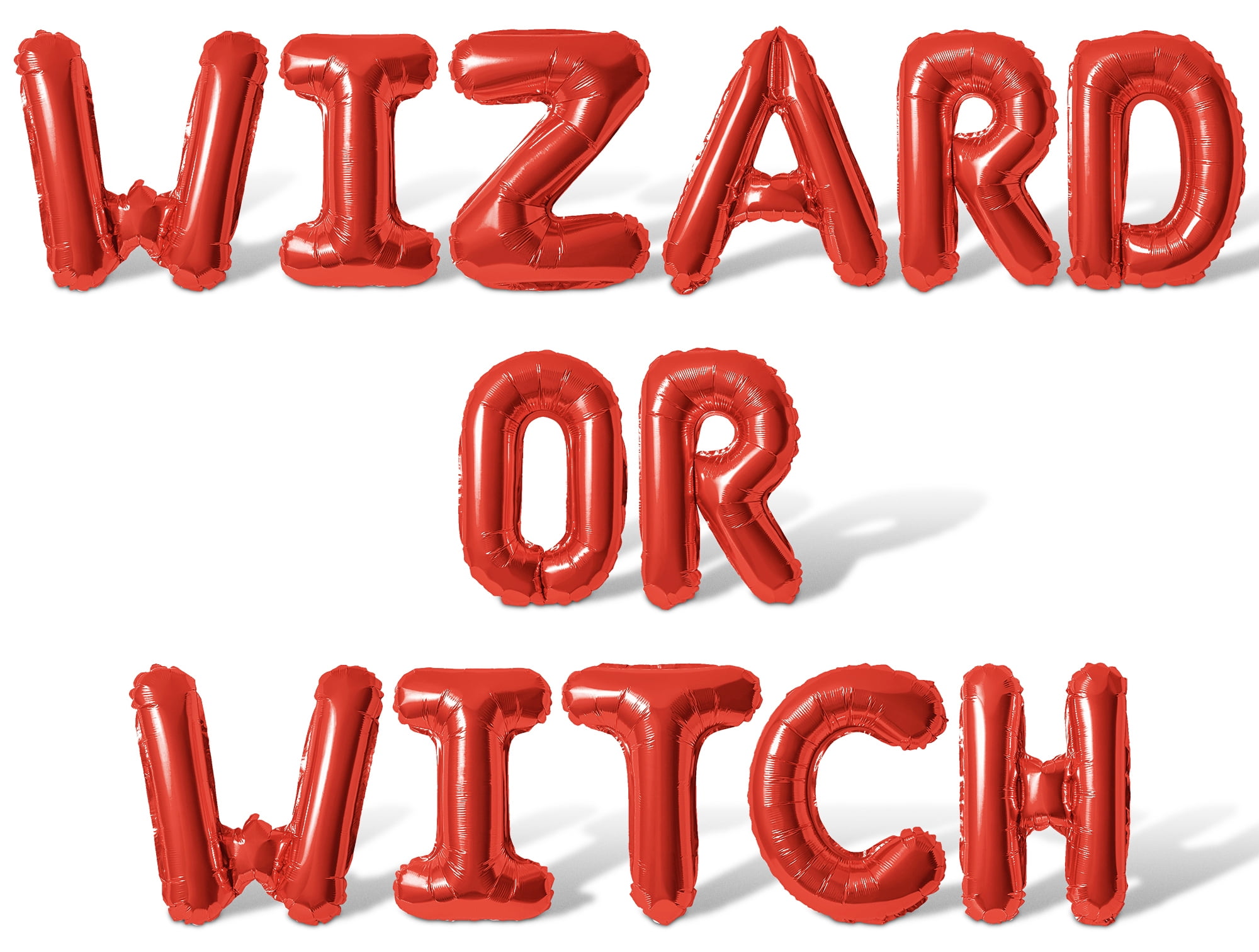 Letter Balloons - WIZARD OR WITCH 16" Inch Alphabet Letters Foil Mylar ...