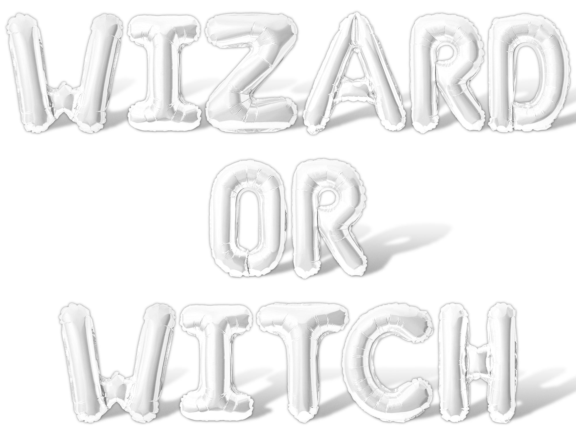 Letter Balloons - WIZARD OR WITCH 16" Inch Alphabet Letters Foil Mylar ...