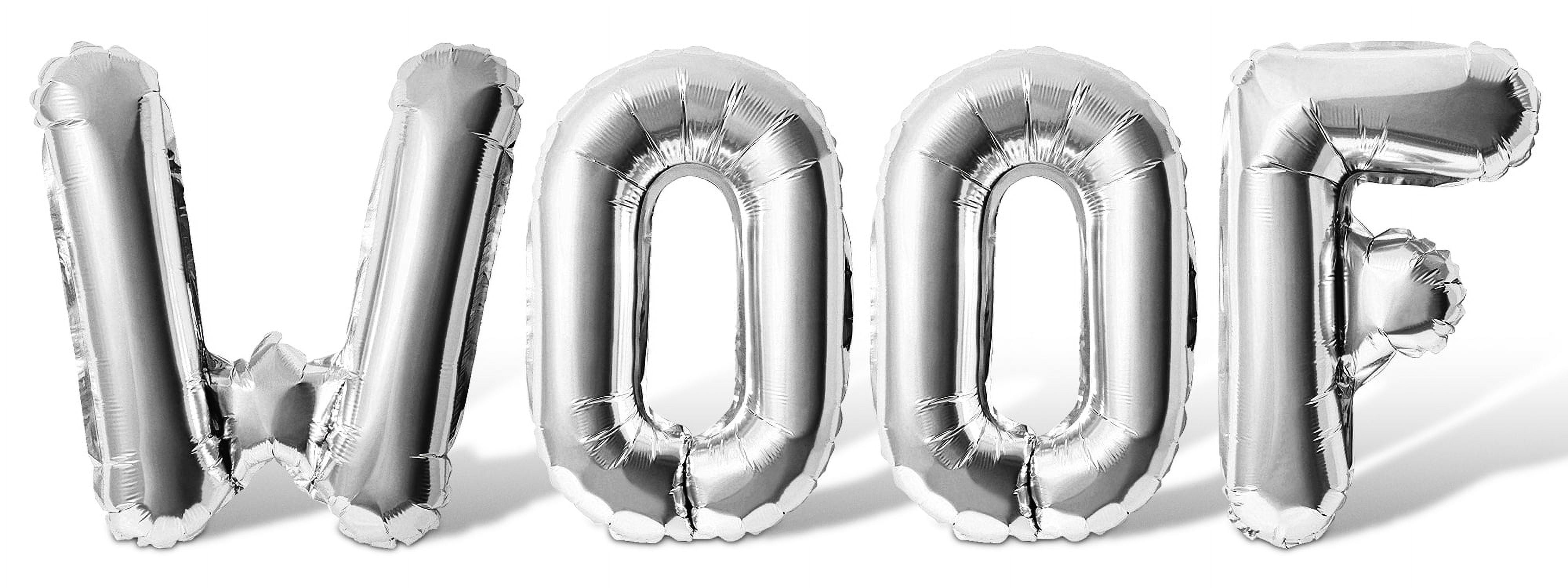 Letter Balloons - WOOF 16" Inch Alphabet Letters Foil Mylar Balloon Dog ...
