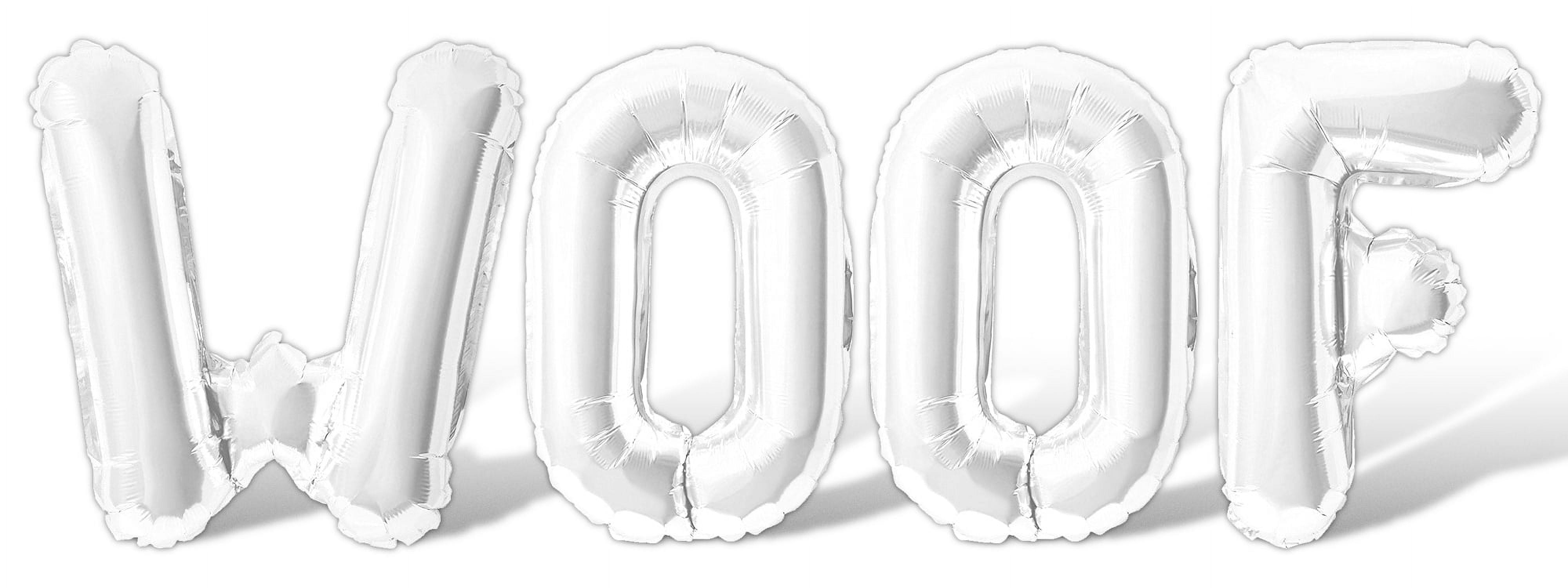 Letter Balloons - WOOF 16" Inch Alphabet Letters Foil Mylar Balloon Dog ...
