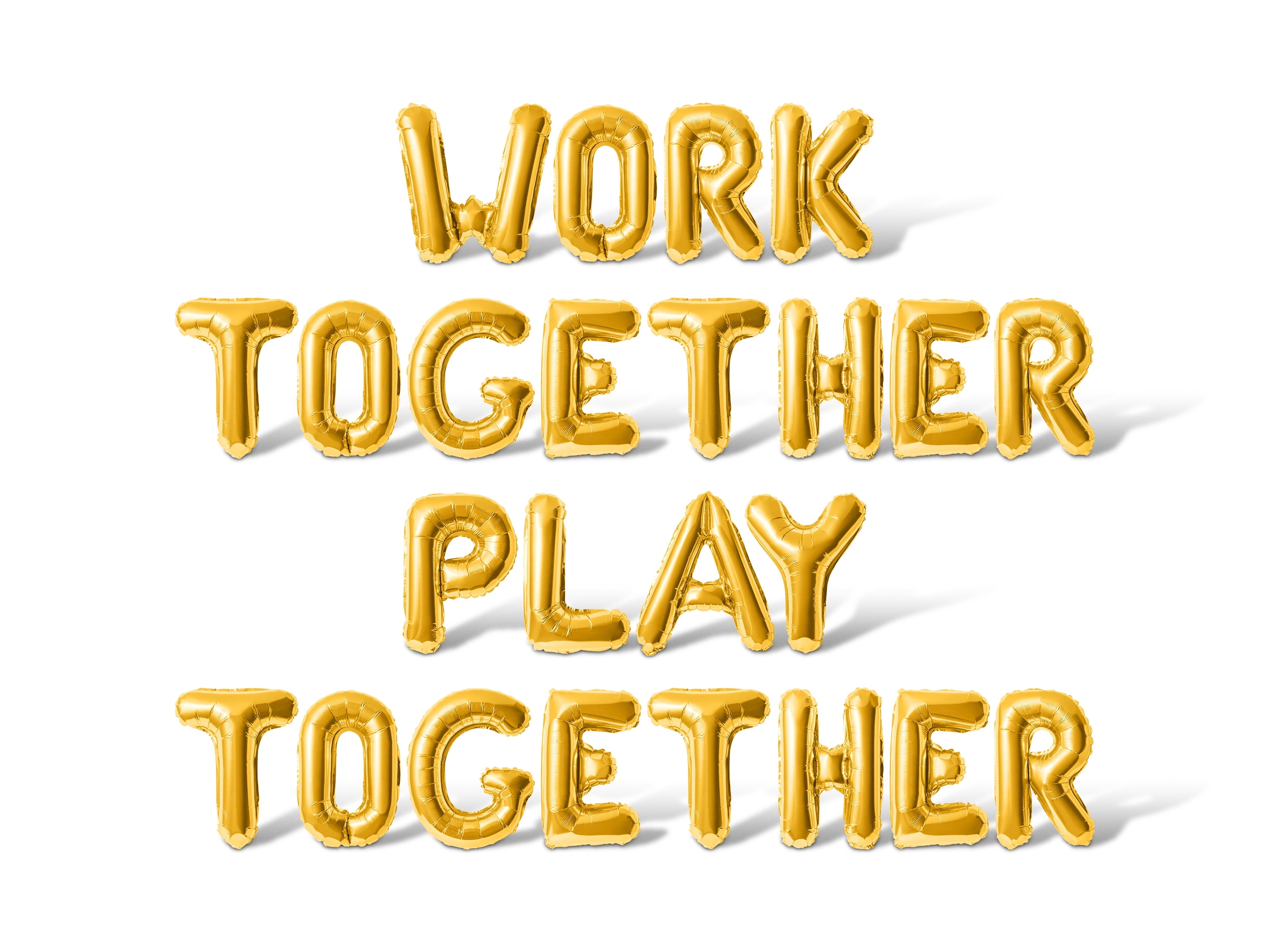 Letter Balloons - WORK TOGETHER PLAY TOGETHER 16" Inch Alphabet Letters ...