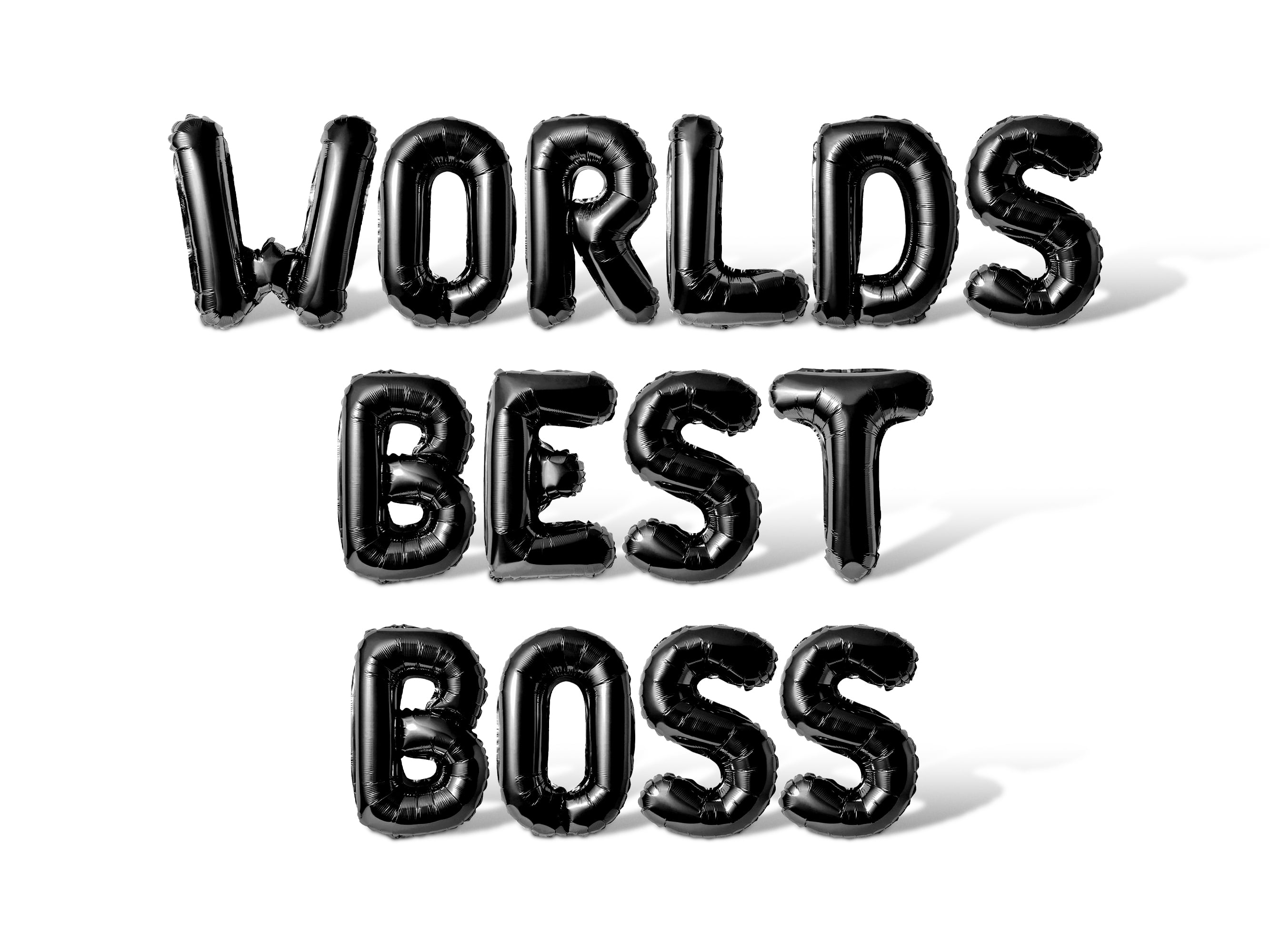 Letter Balloons - WORLDS BEST BOSS 16" Inch Alphabet Letters Foil Mylar ...