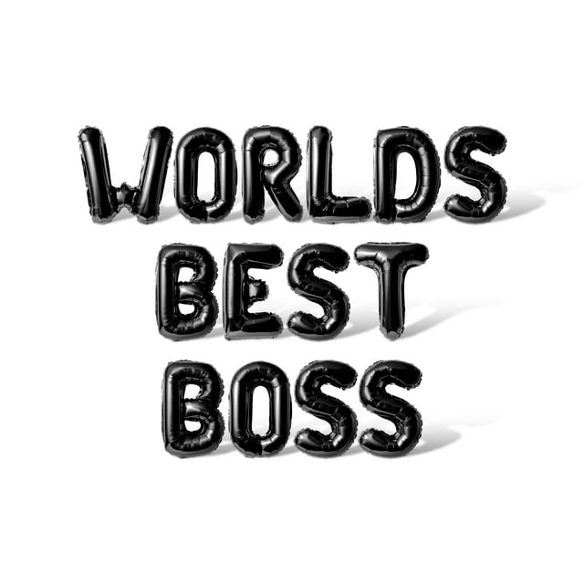 Letter Balloons - WORLDS BEST BOSS 16" Inch Alphabet Letters Foil Mylar ...