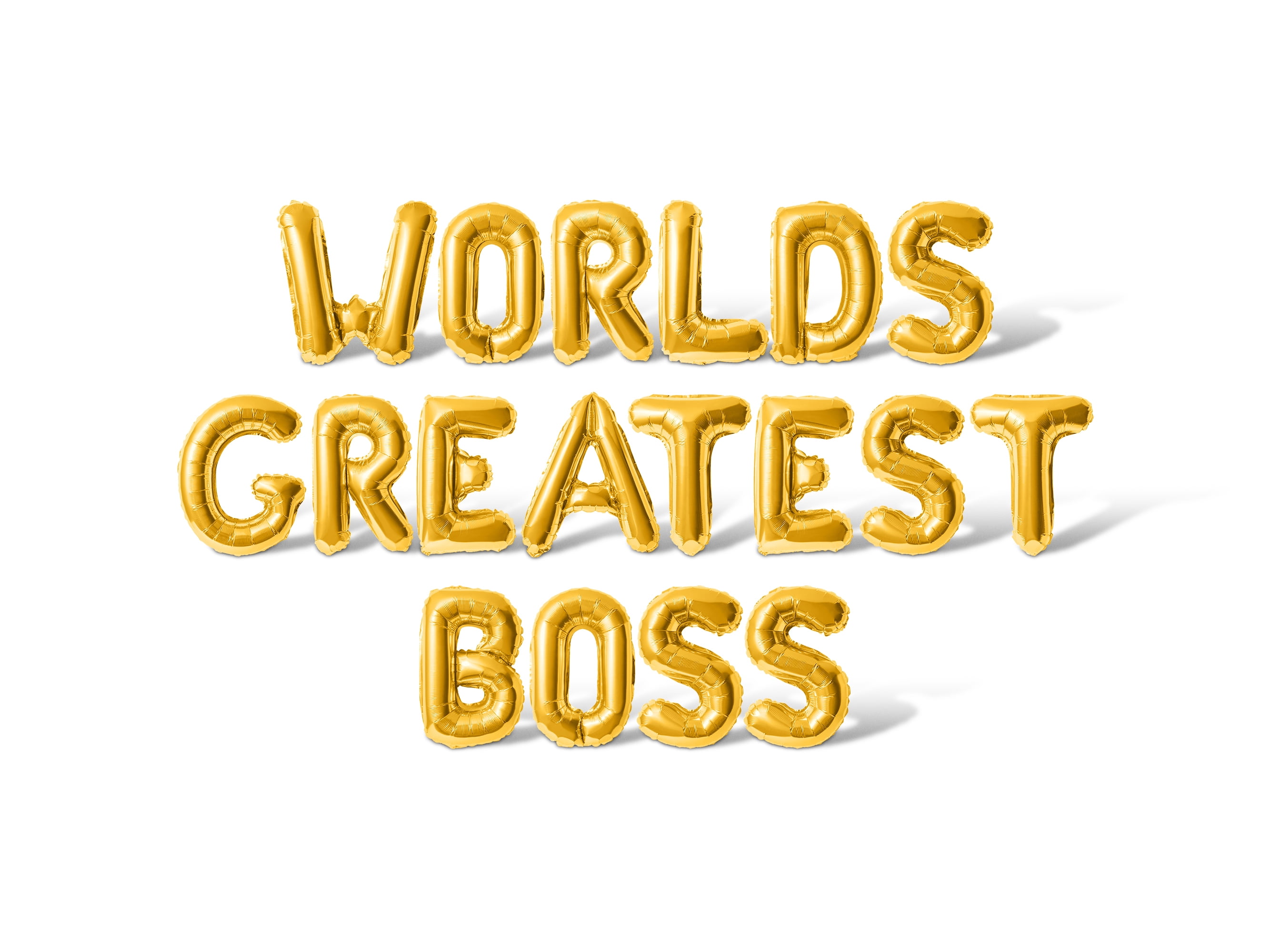 Letter Balloons - WORLDS GREATEST BOSS 16" Inch Alphabet Letters Foil ...