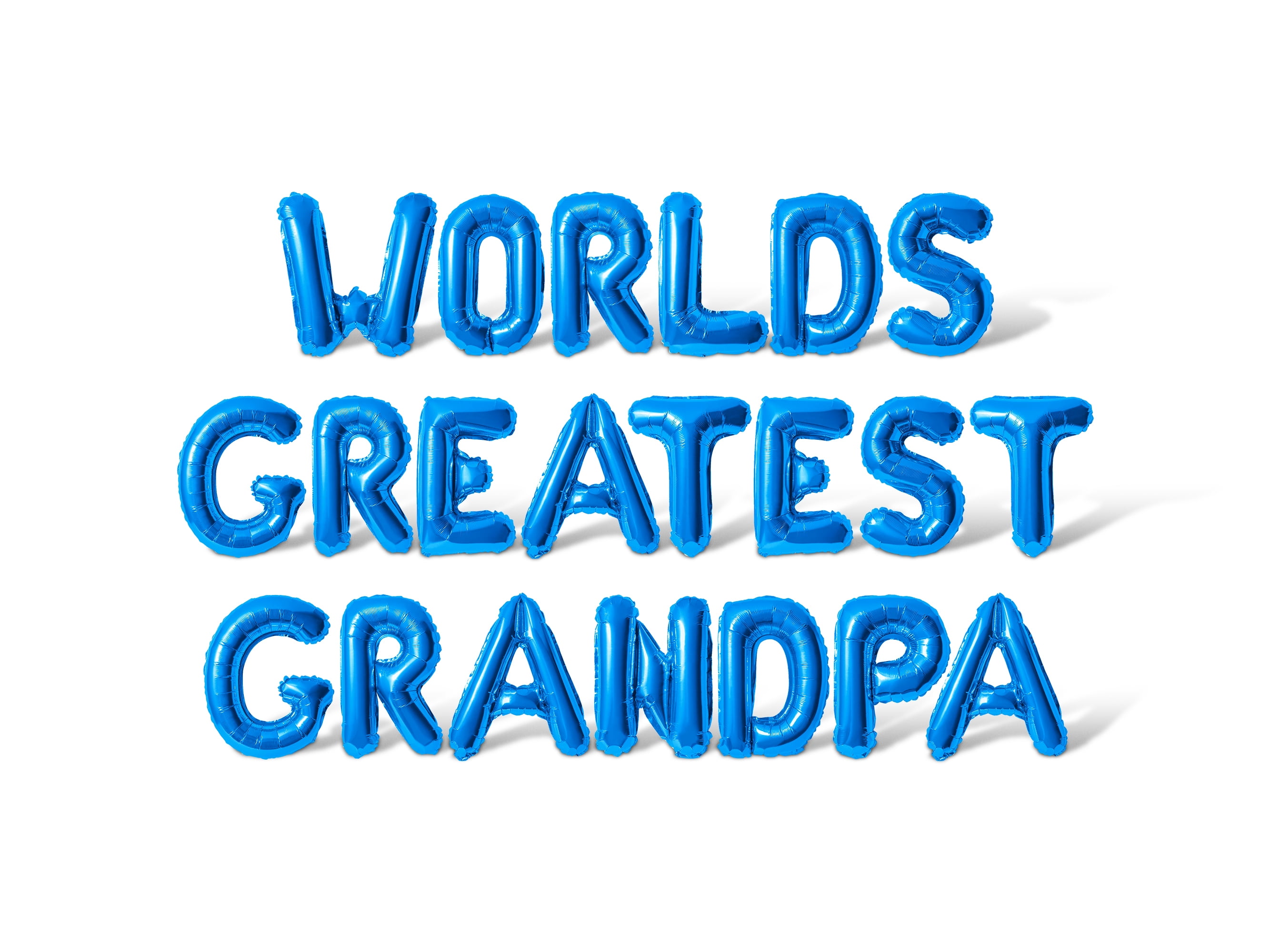 Letter Balloons - WORLDS GREATEST GRANDPA 16" Inch Alphabet Letters ...