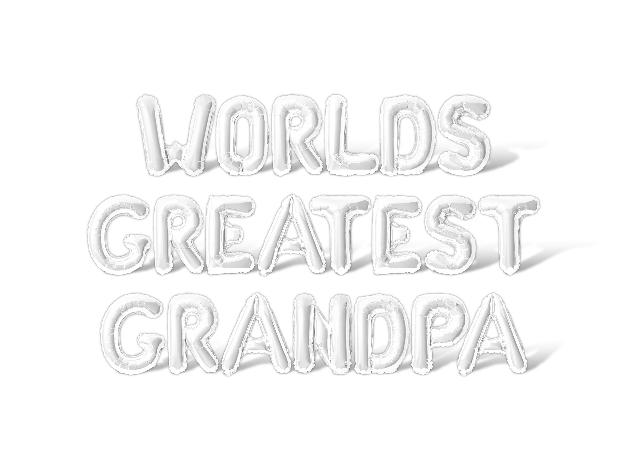 Letter Balloons - WORLDS GREATEST GRANDPA 16" Inch Alphabet Letters ...