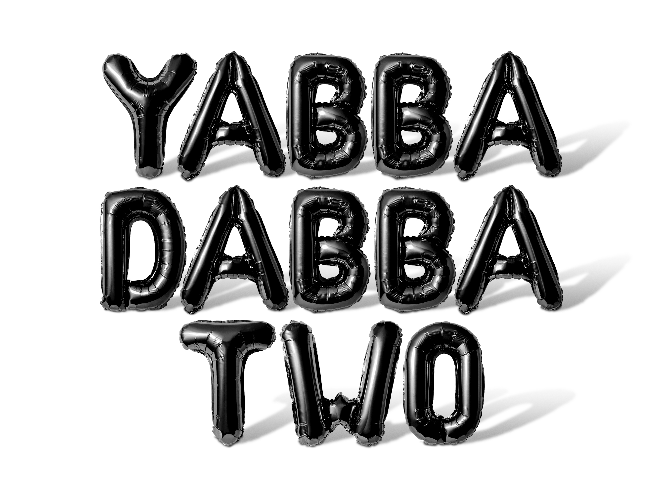 Letter Balloons - YABBA DABBA TWO 16" Inch Alphabet Letters Foil Mylar ...