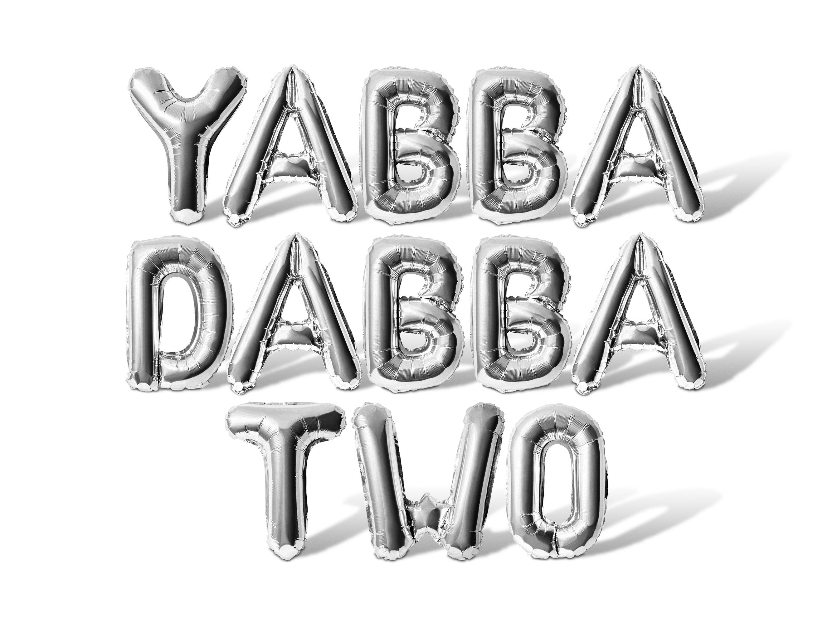 Letter Balloons - YABBA DABBA TWO 16" Inch Alphabet Letters Foil Mylar ...