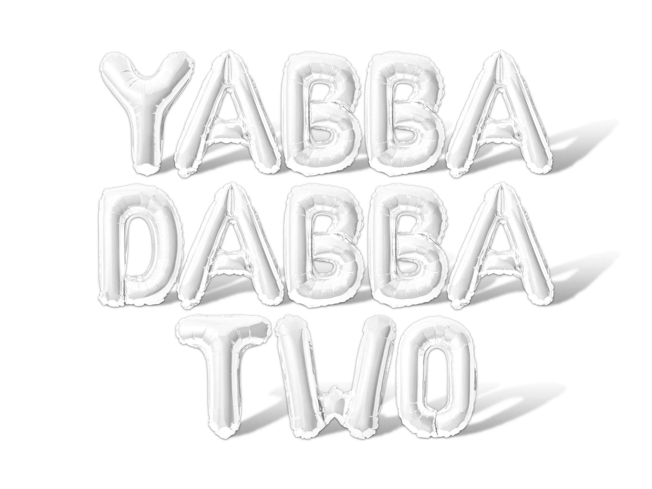 Letter Balloons - YABBA DABBA TWO 16" Inch Alphabet Letters Foil Mylar ...