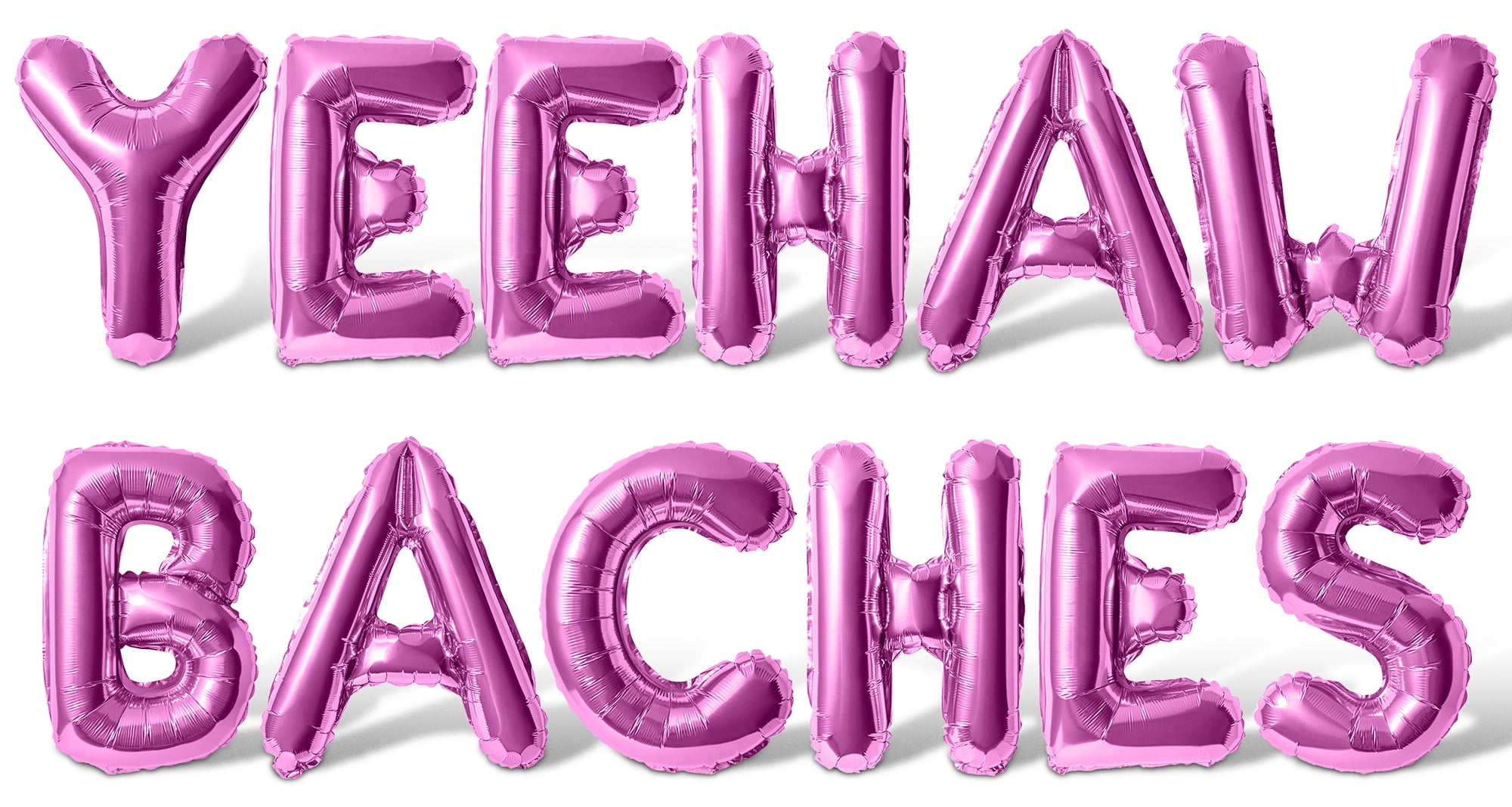 Letter Balloons - YEEHAW BACHES 16" Inch Alphabet Letters Foil Mylar ...