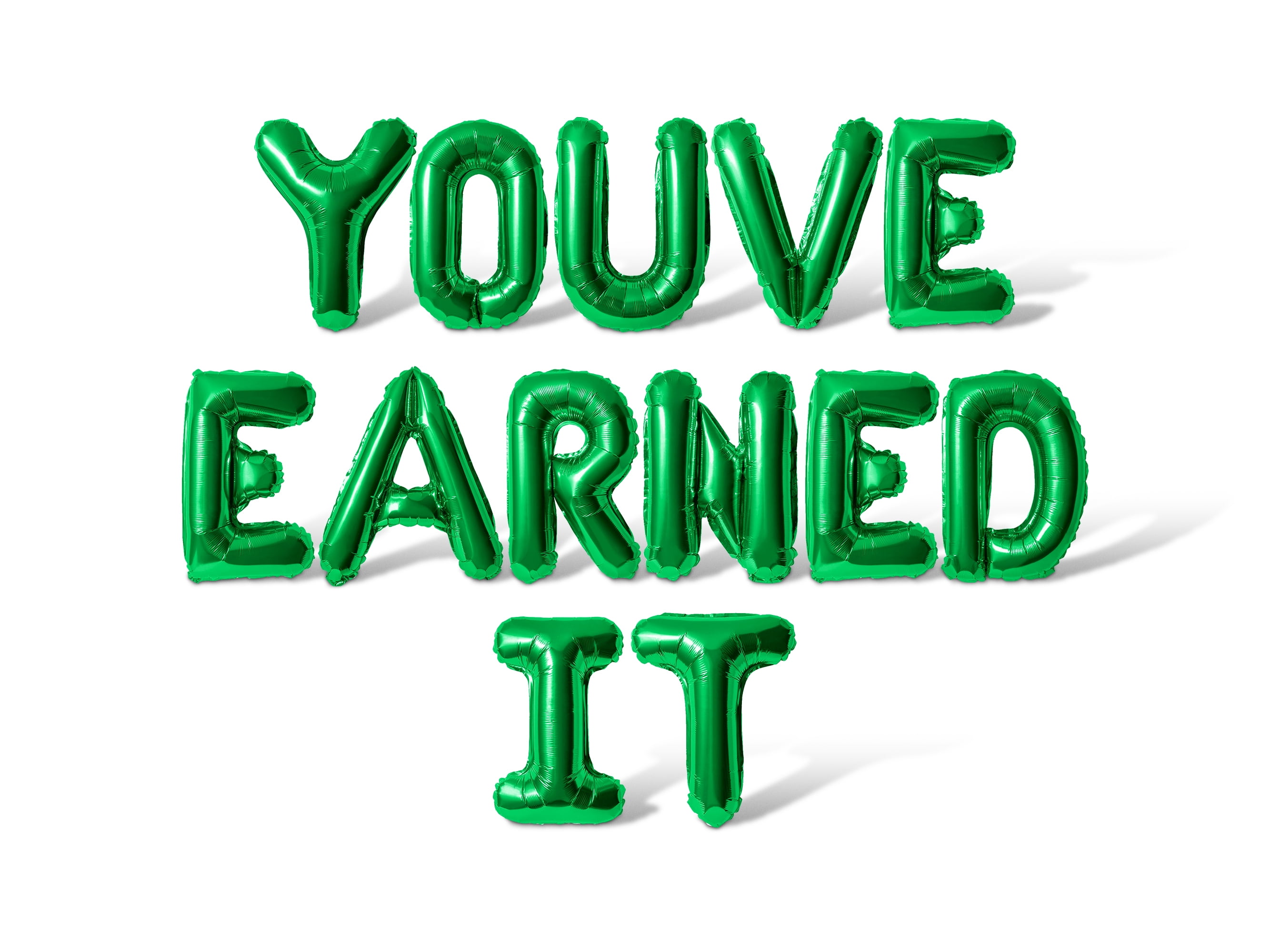 Letter Balloons - YOU EARNED IT 16" Inch Alphabet Letters Foil Mylar ...