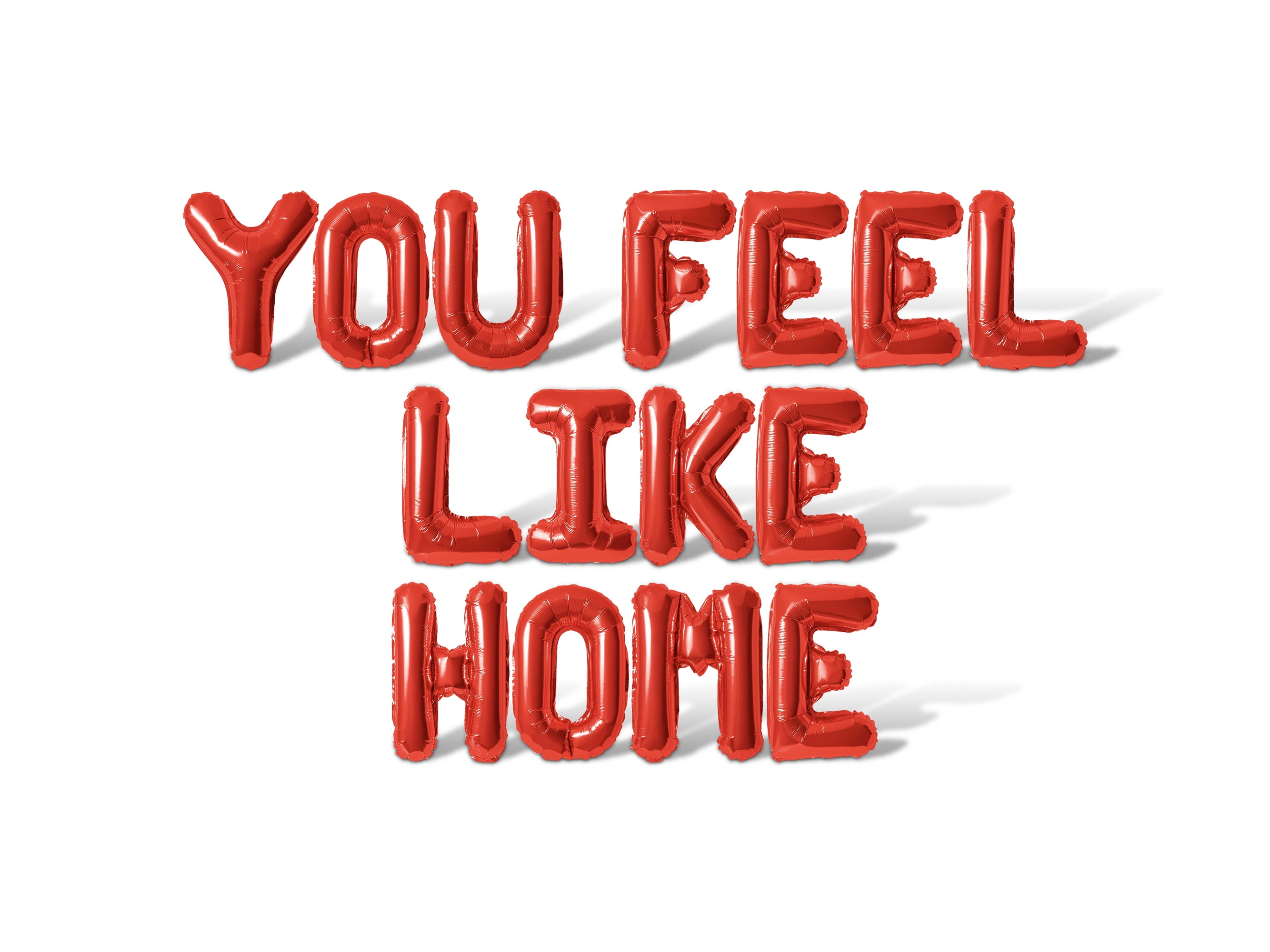 Letter Balloons - YOU FEEL LIKE HOME 16" Inch Alphabet Letters Foil ...