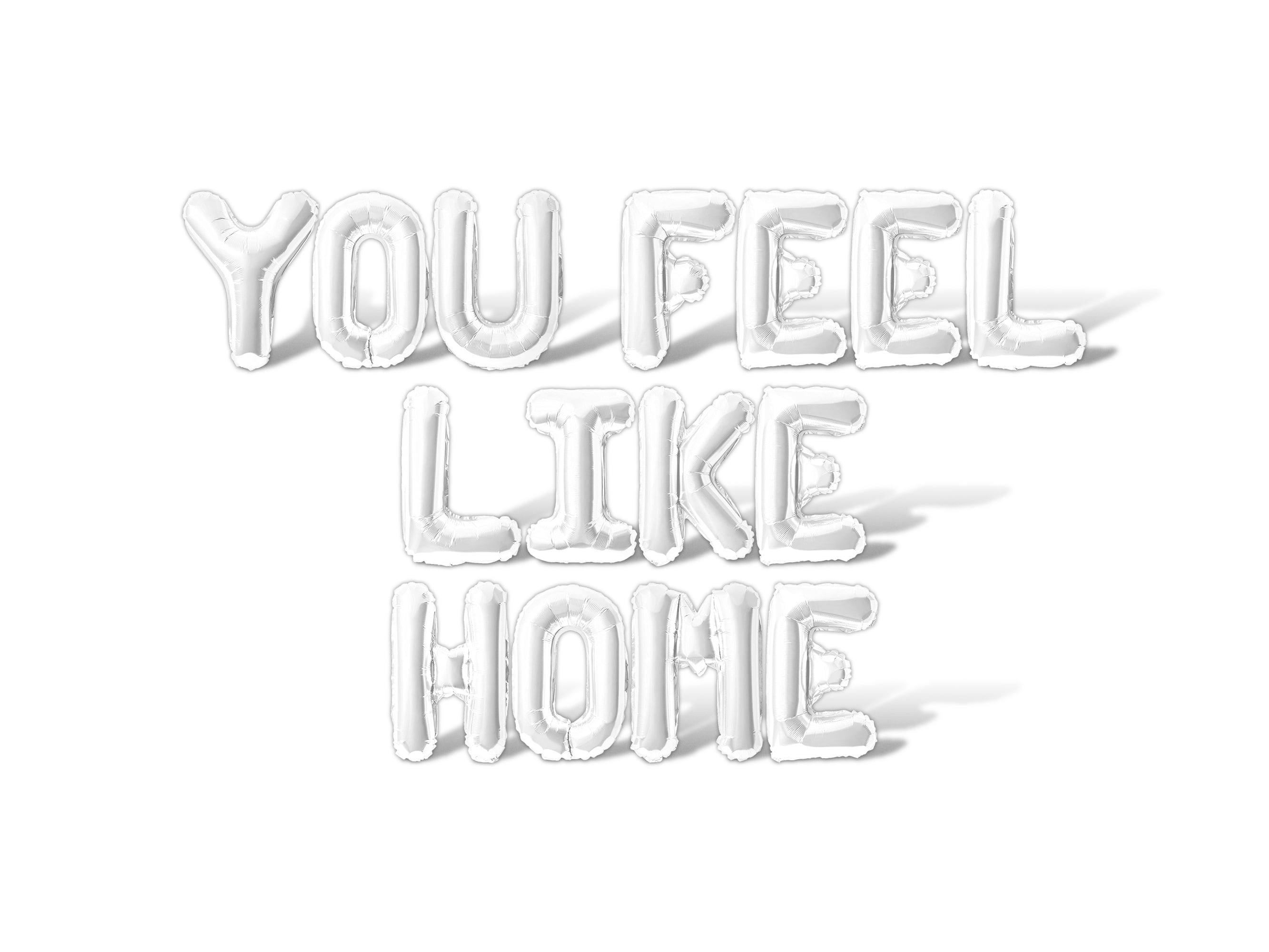 Letter Balloons - YOU FEEL LIKE HOME 16" Inch Alphabet Letters Foil ...
