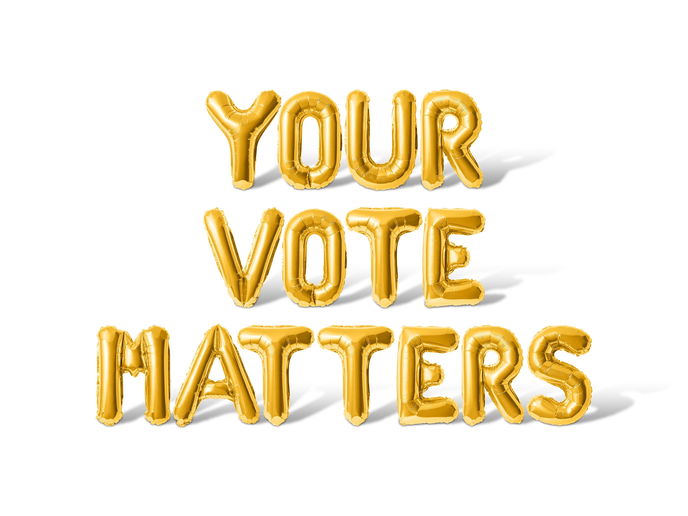 Letter Balloons - YOUR VOTE MATTERS 16" Inch Alphabet Letters Foil ...
