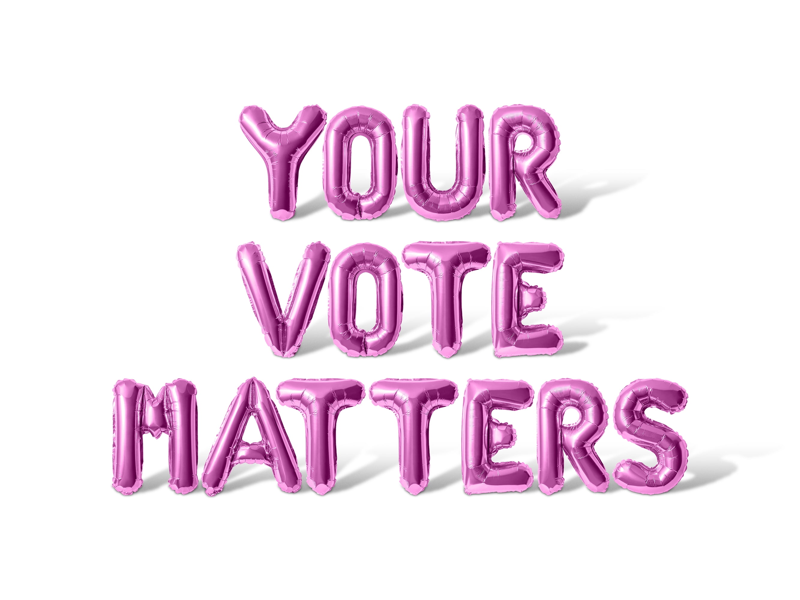 Letter Balloons - YOUR VOTE MATTERS 16" Inch Alphabet Letters Foil ...
