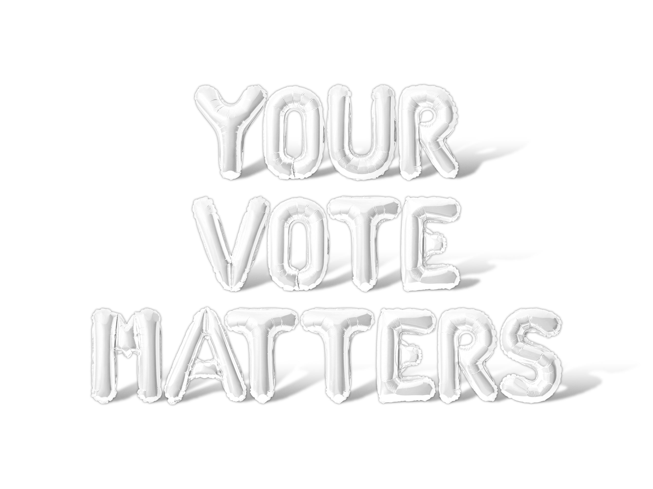 Letter Balloons - YOUR VOTE MATTERS 16" Inch Alphabet Letters Foil ...