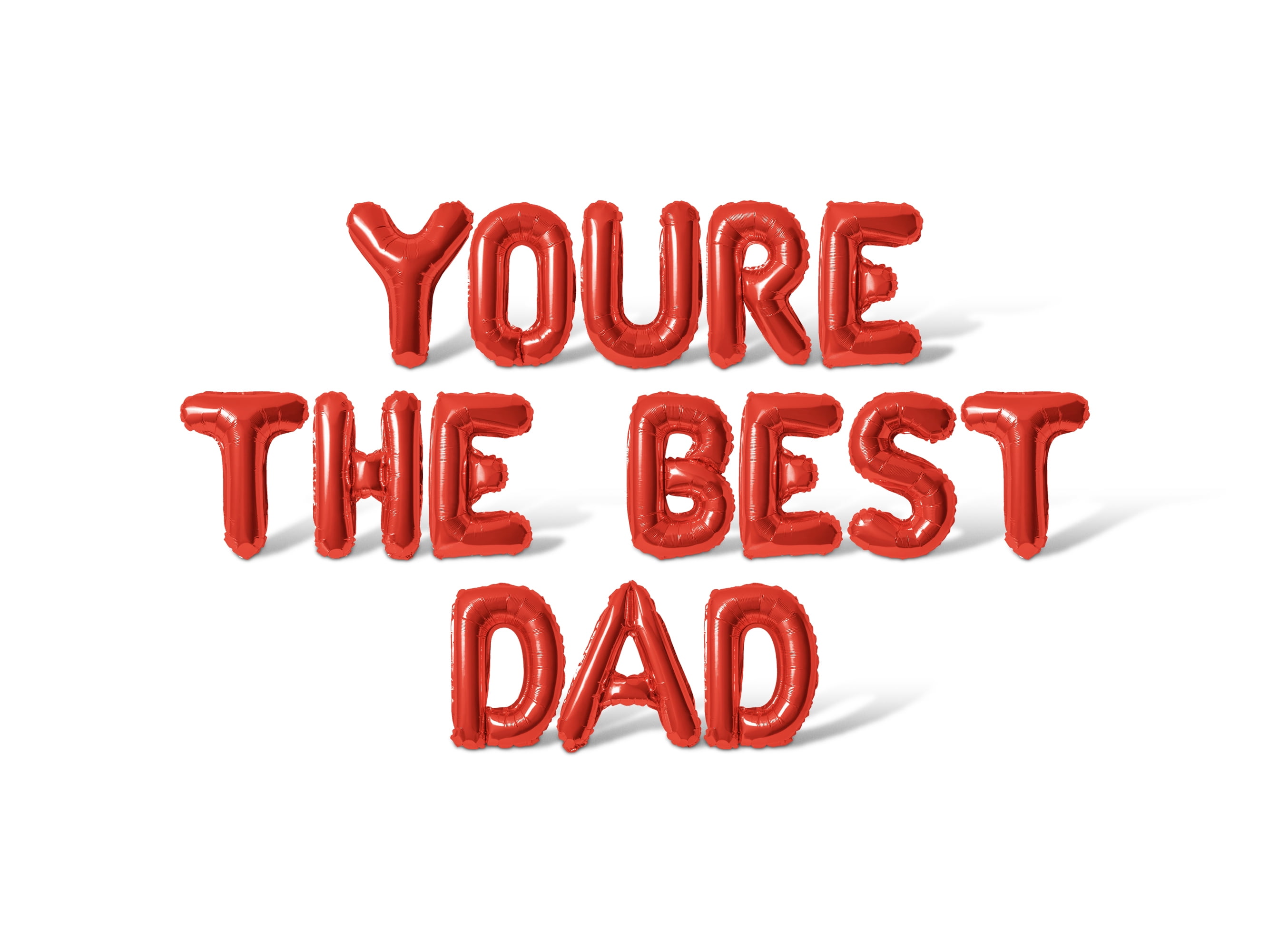Letter Balloons - YOURE THE BEST DAD 16" Inch Alphabet Letters Foil ...