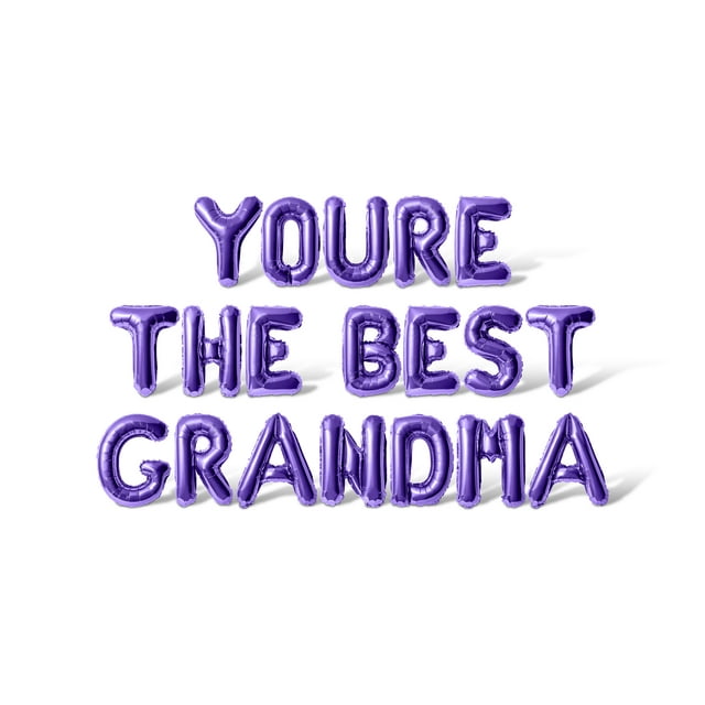 Letter Balloons - YOURE THE BEST GRANDMA 16" Inch Alphabet Letters Foil ...