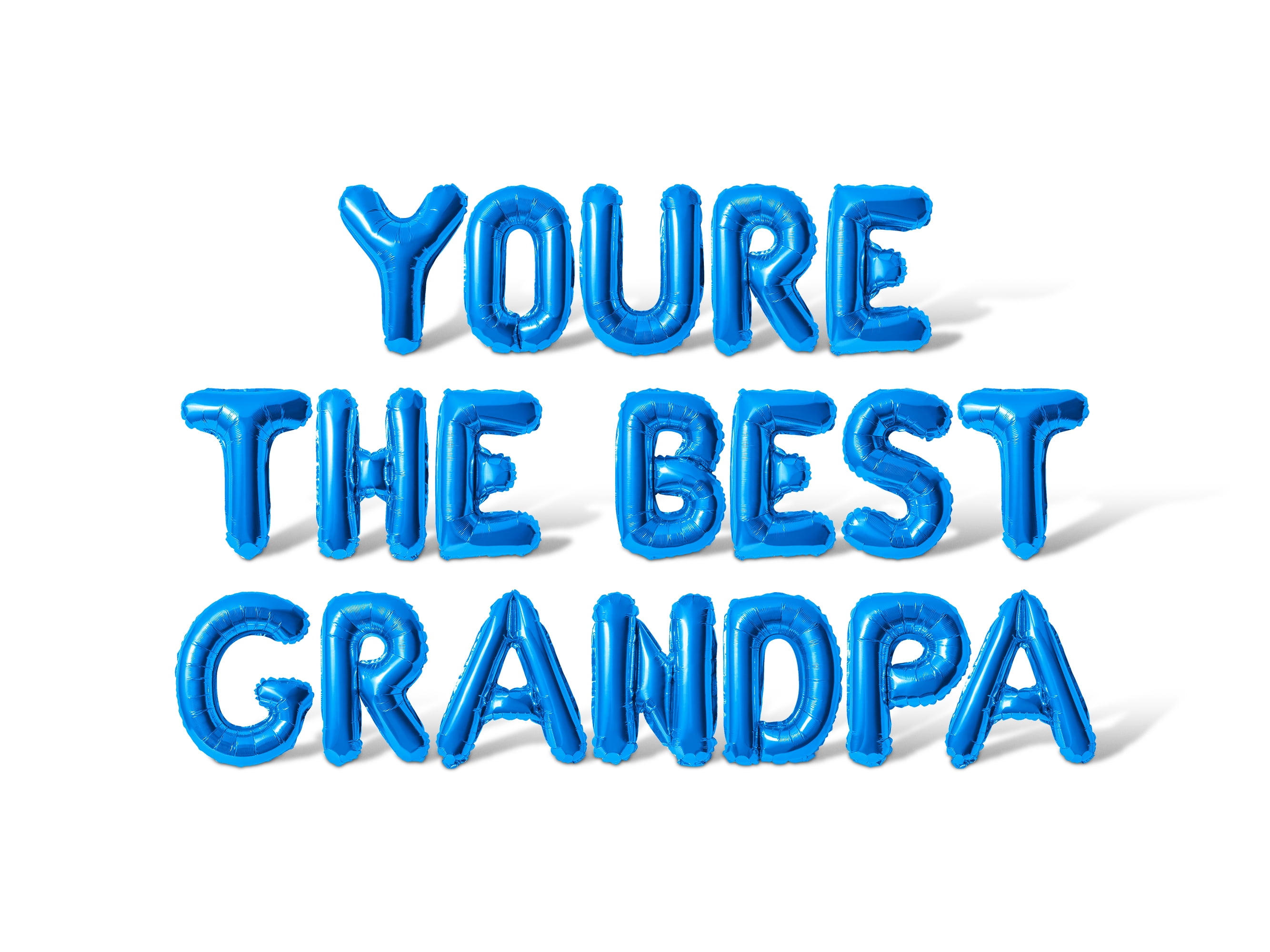 Letter Balloons - YOURE THE BEST GRANDPA 16" Inch Alphabet Letters Foil ...