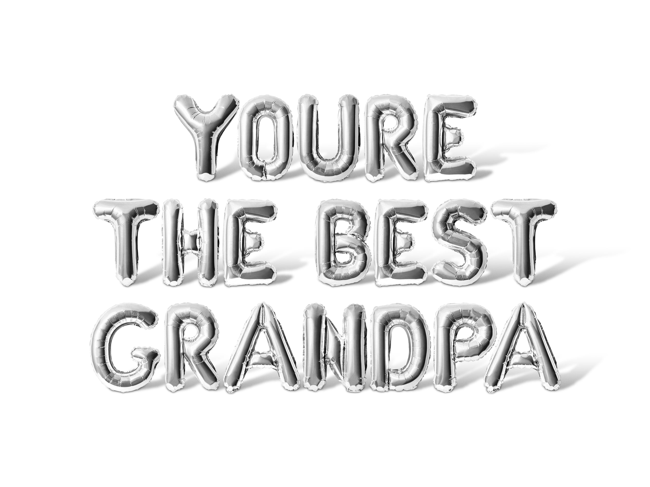 Letter Balloons - YOURE THE BEST GRANDPA 16" Inch Alphabet Letters Foil ...