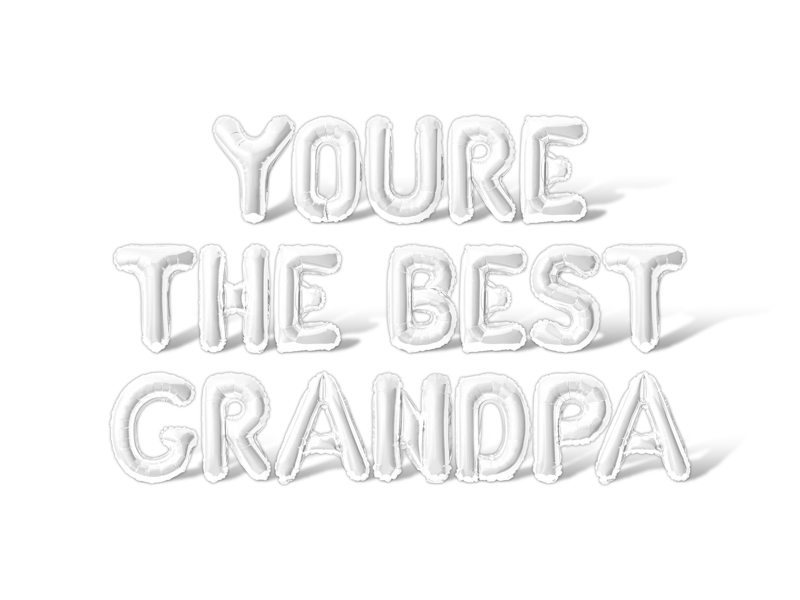 Letter Balloons - YOURE THE BEST GRANDPA 16" Inch Alphabet Letters Foil ...