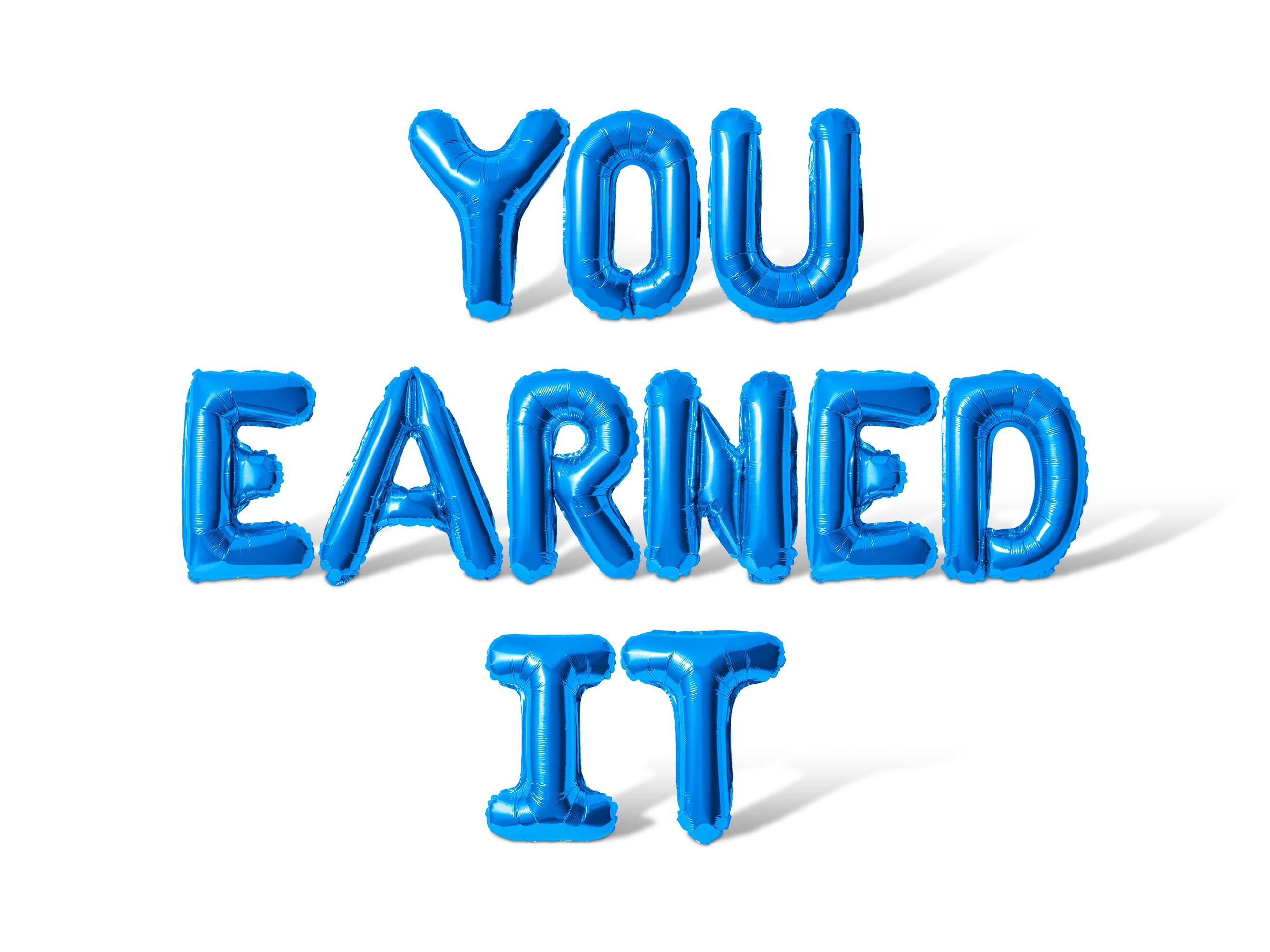 Letter Balloons - YOUVE EARNED IT 16" Inch Alphabet Letters Foil Mylar ...