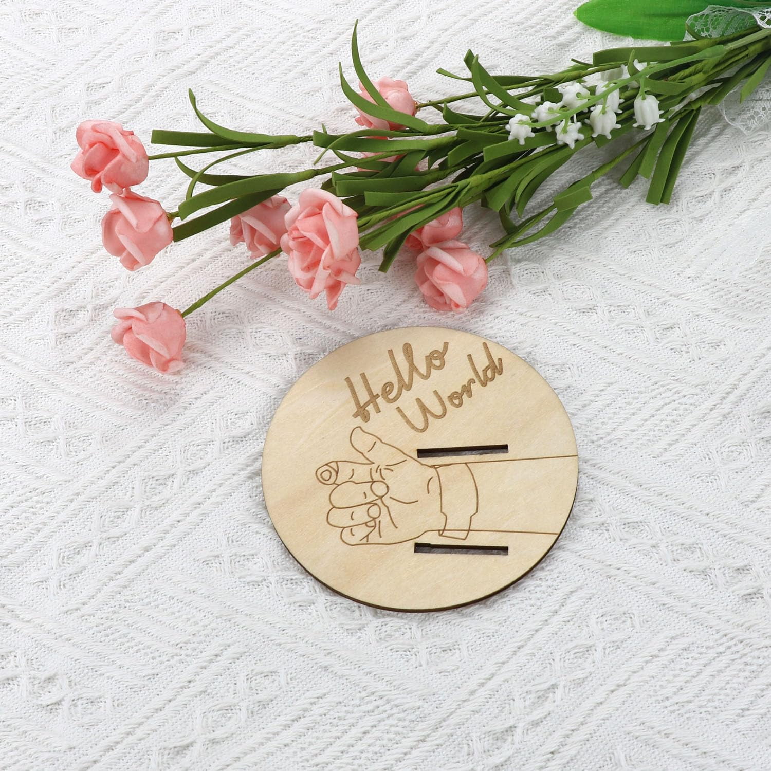 Letter Board Sign, Wooden Baby Birth Bracelet Keepsake Plaque, Engraved ...