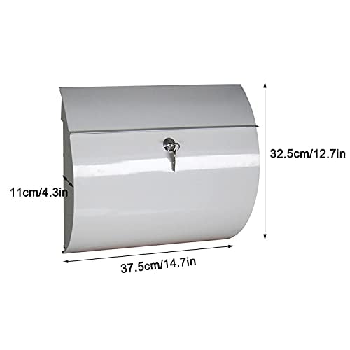 Letter Box,Postbox,Modern Wall Mounted Lockable Mailbox, Outdoor ...