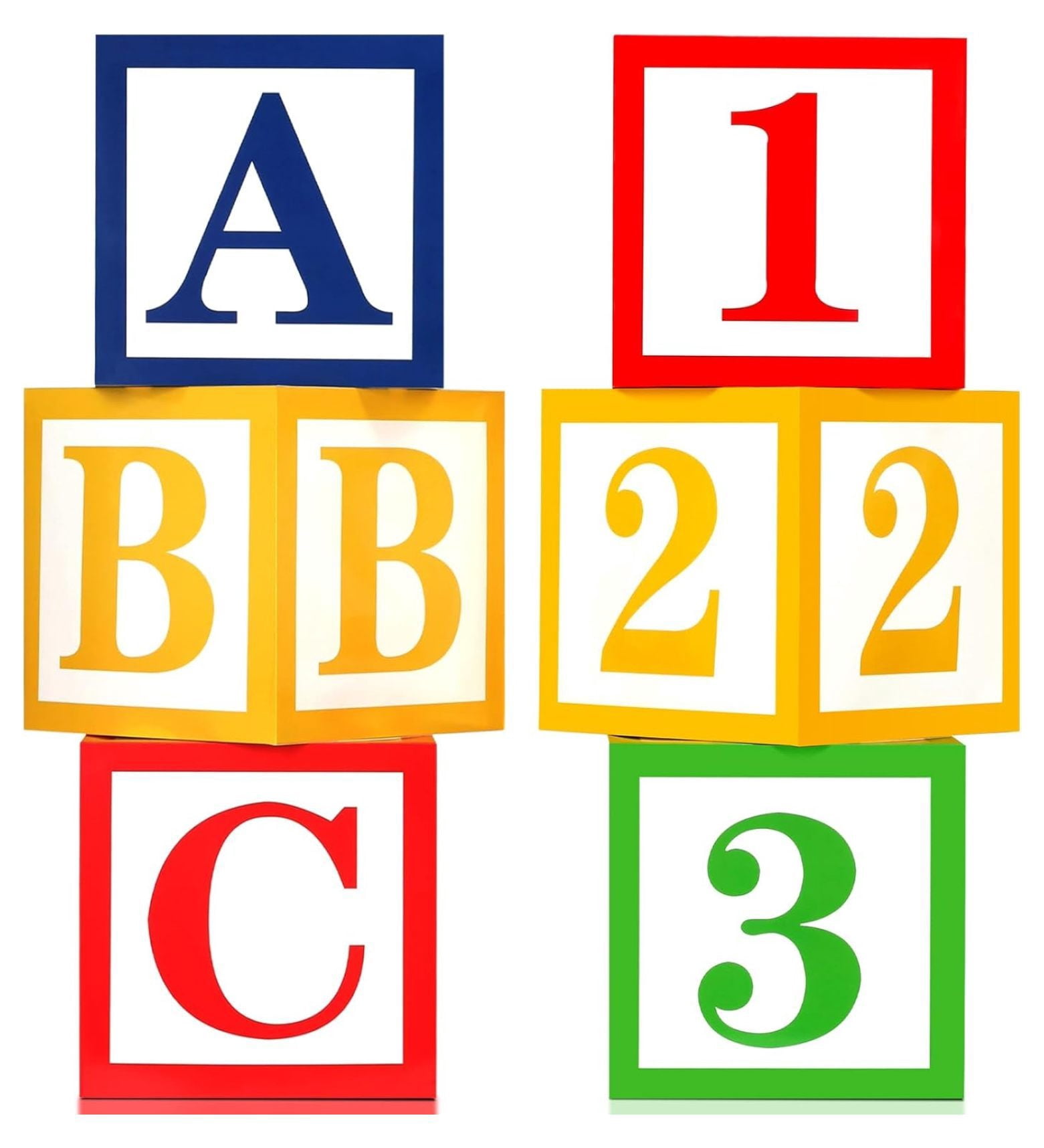 Letter Boxes for Party Celebration Supplies ABC Block Theme Decorations ...