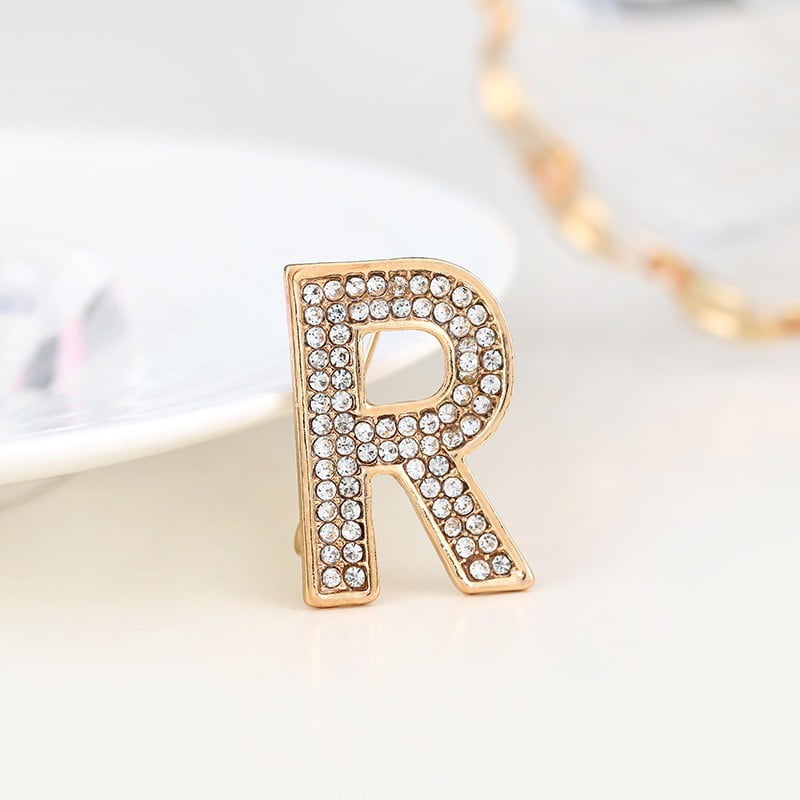 Letter Brooch Pins, Pearl Initial Alphabet Letter Lapel Badges Pin with ...