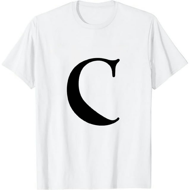 Letter C - Alphabet Bold Capital Upper Case Initial Monogram T-Shirt ...