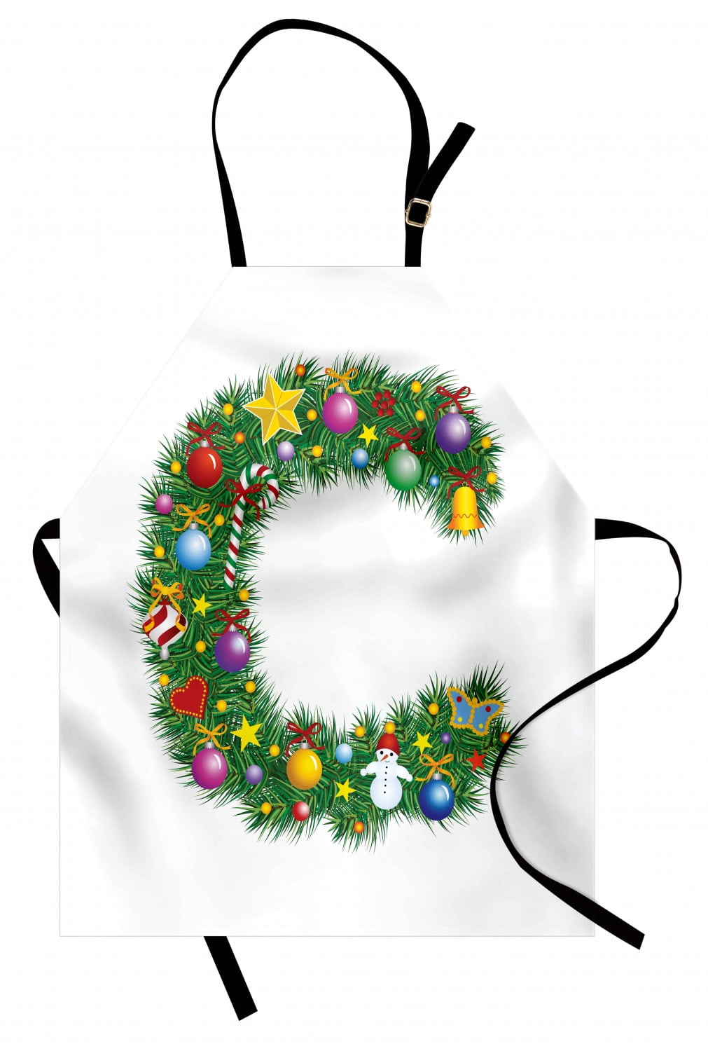 Letter C Apron Festive Celebration Design Letter C Capital Hearts ...